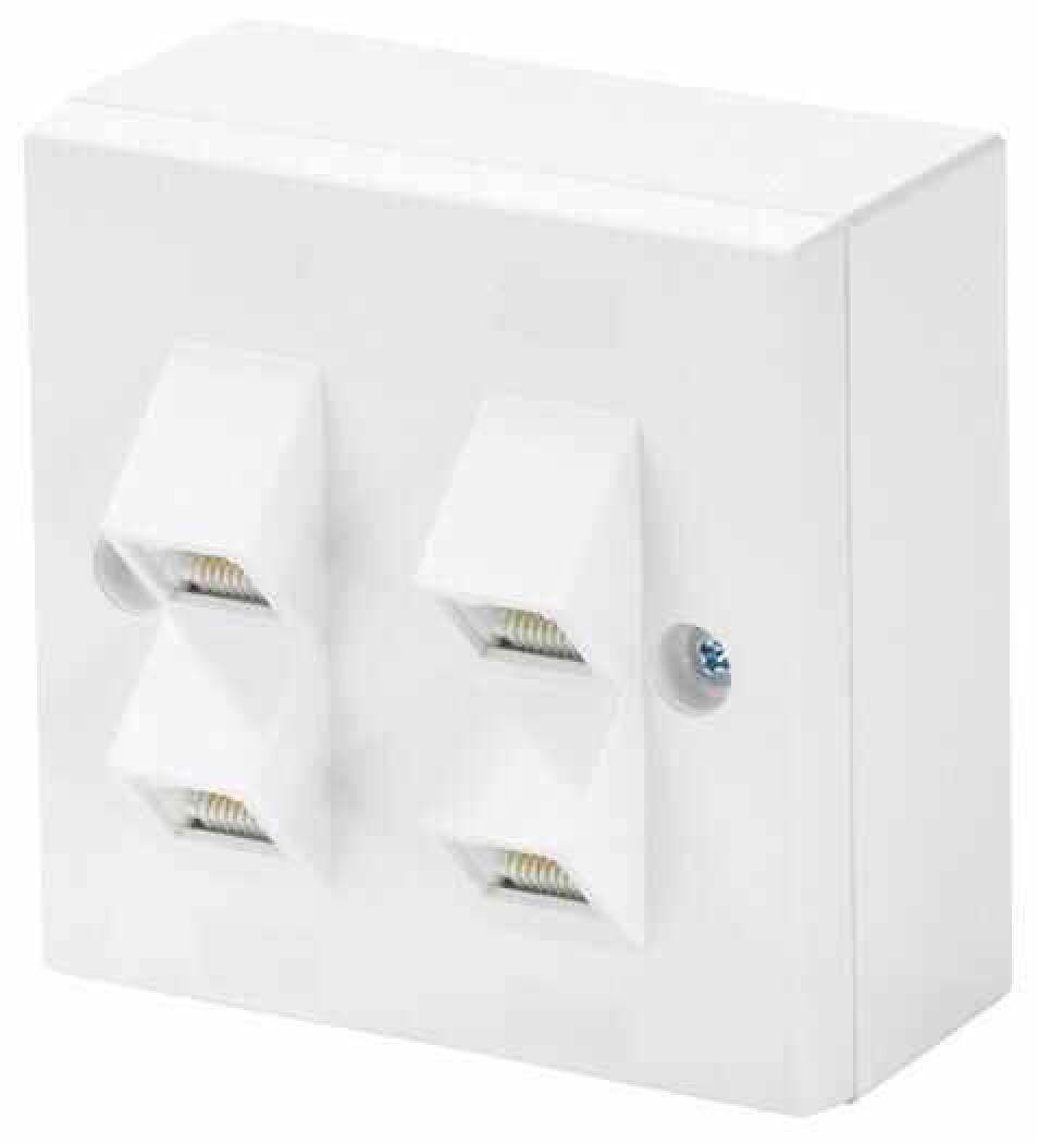 TUK - 4-Port Cat5e RJ45 Socket Angled Faceplate - Walmart.com