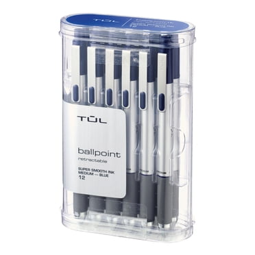 TUL Gel Pens, Retractable, Medium Point, 0.7 mm, Gray Barrel, Blue Ink ...