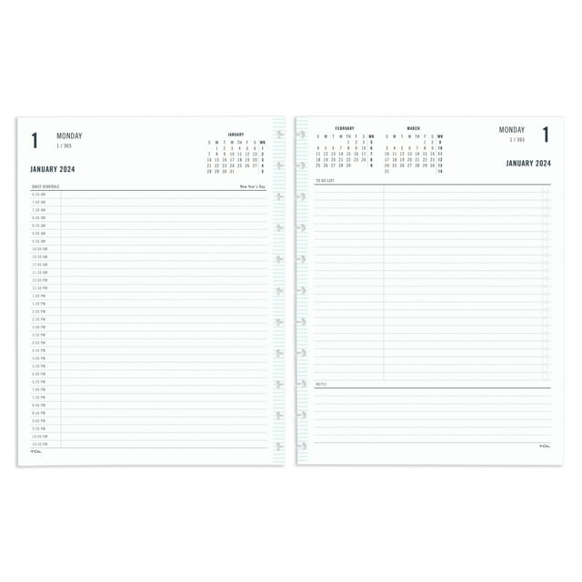 TUL® Discbound Daily Planner Refill Pages, Letter Size, Fashion ...