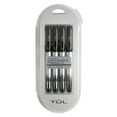 TUL® Permanent Markers, Fine Point, Silver Barrel, Black Ink, Pack Of 4 ...