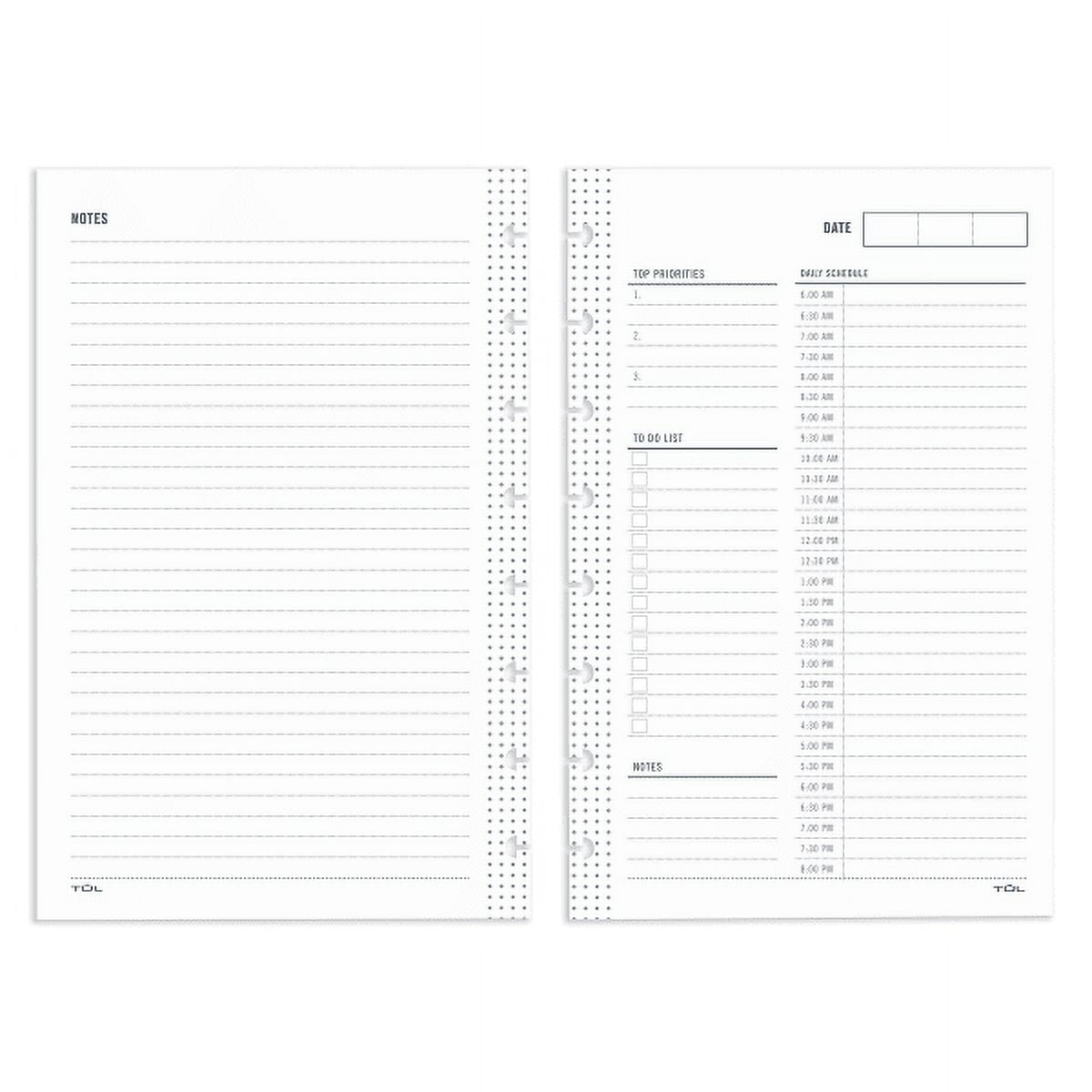 TUL(TM) Custom Note-Taking System Discbound Daily Refill Pages, Undated ...