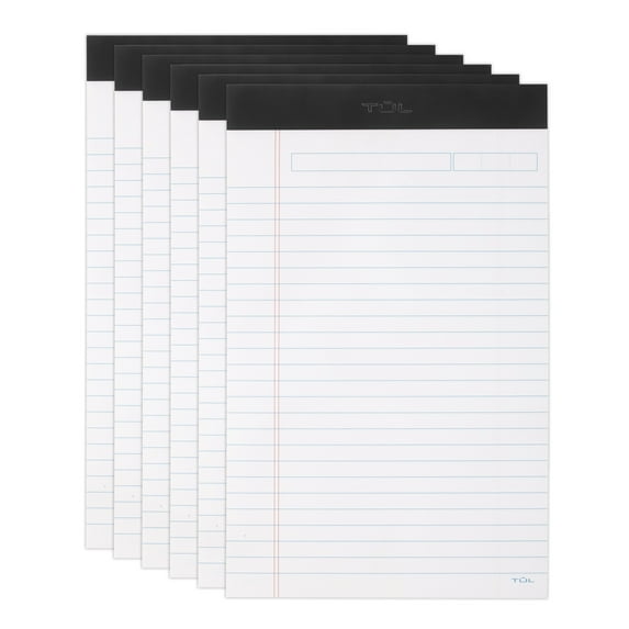 TUL® Writing Pads, Junior Size, Narrow Rule, 50 Sheets Per Pad, White ...