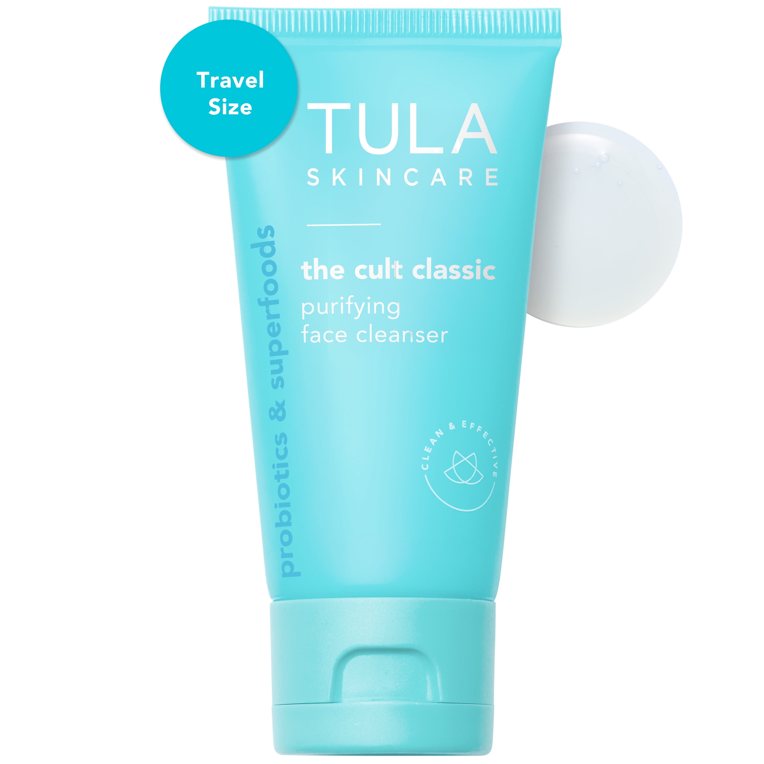 TULA Purifying Face Cleanser, Travel Size, 1.7 fl oz, Probiotic and ...
