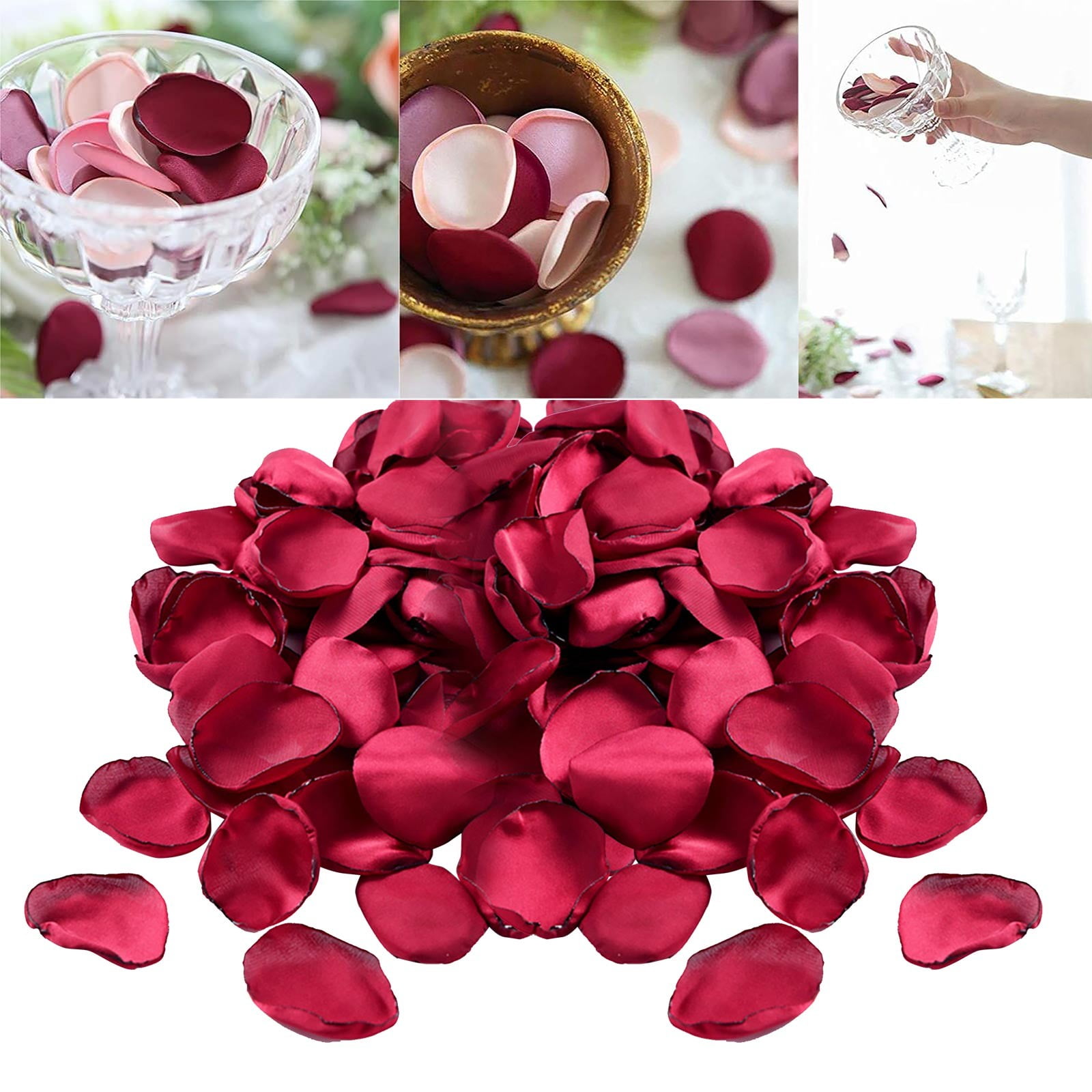TULUDA 200 Pcs Rose Petals Satin Flower Petals, Elegant for Wedding ...