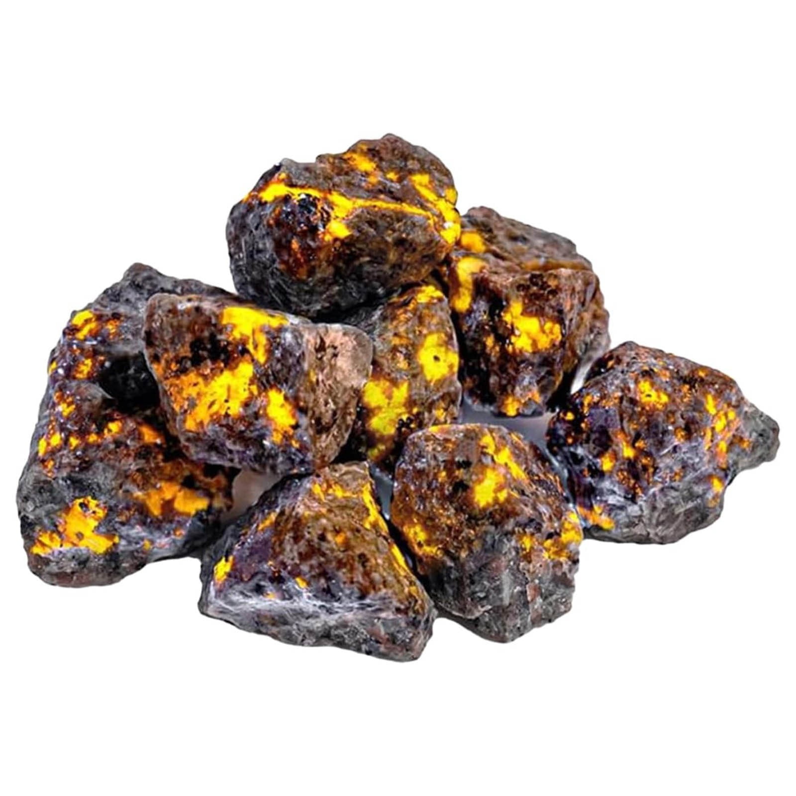 TULUDA Clearance Natural Decorative Stones, UV Reactive Glow in the ...