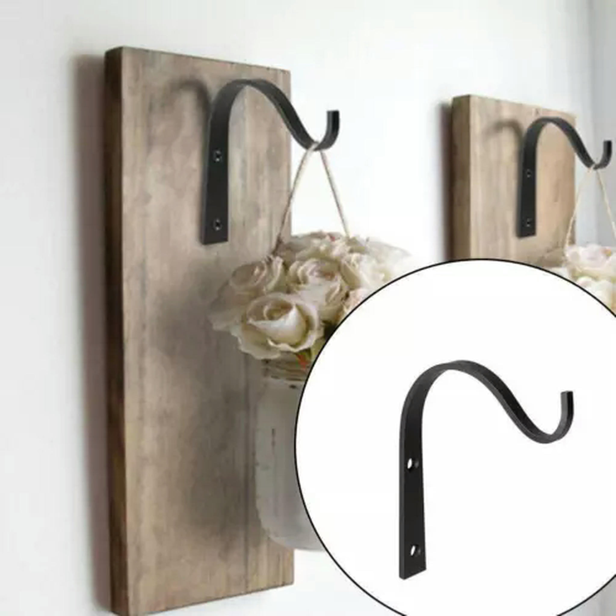 TUMALL 1-10X Wrought Iron Hooks Hangers Hanging Wall Bracket For ...