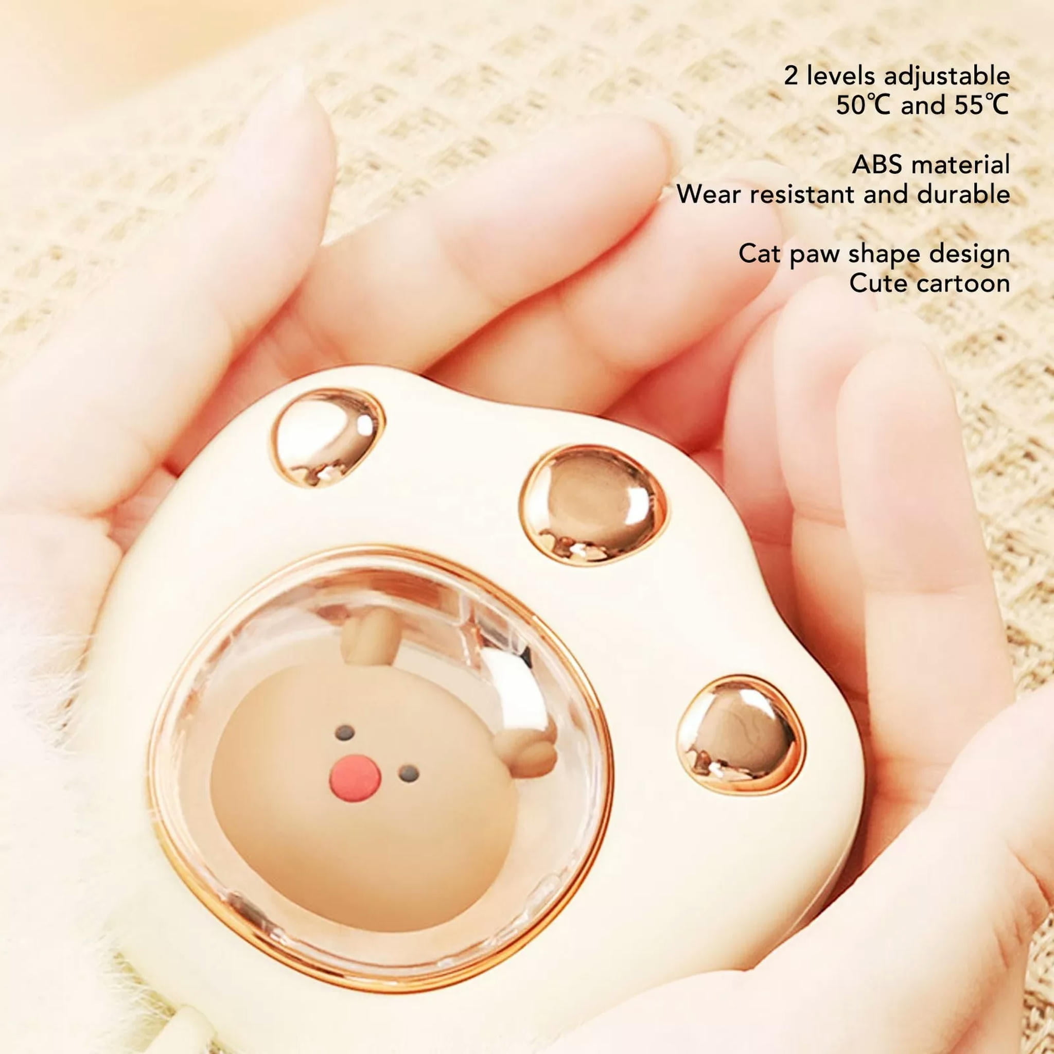 TUMALL 2 Levels Rechargeable Hand Foot Warmers Hand Warmers Cat Paw ...
