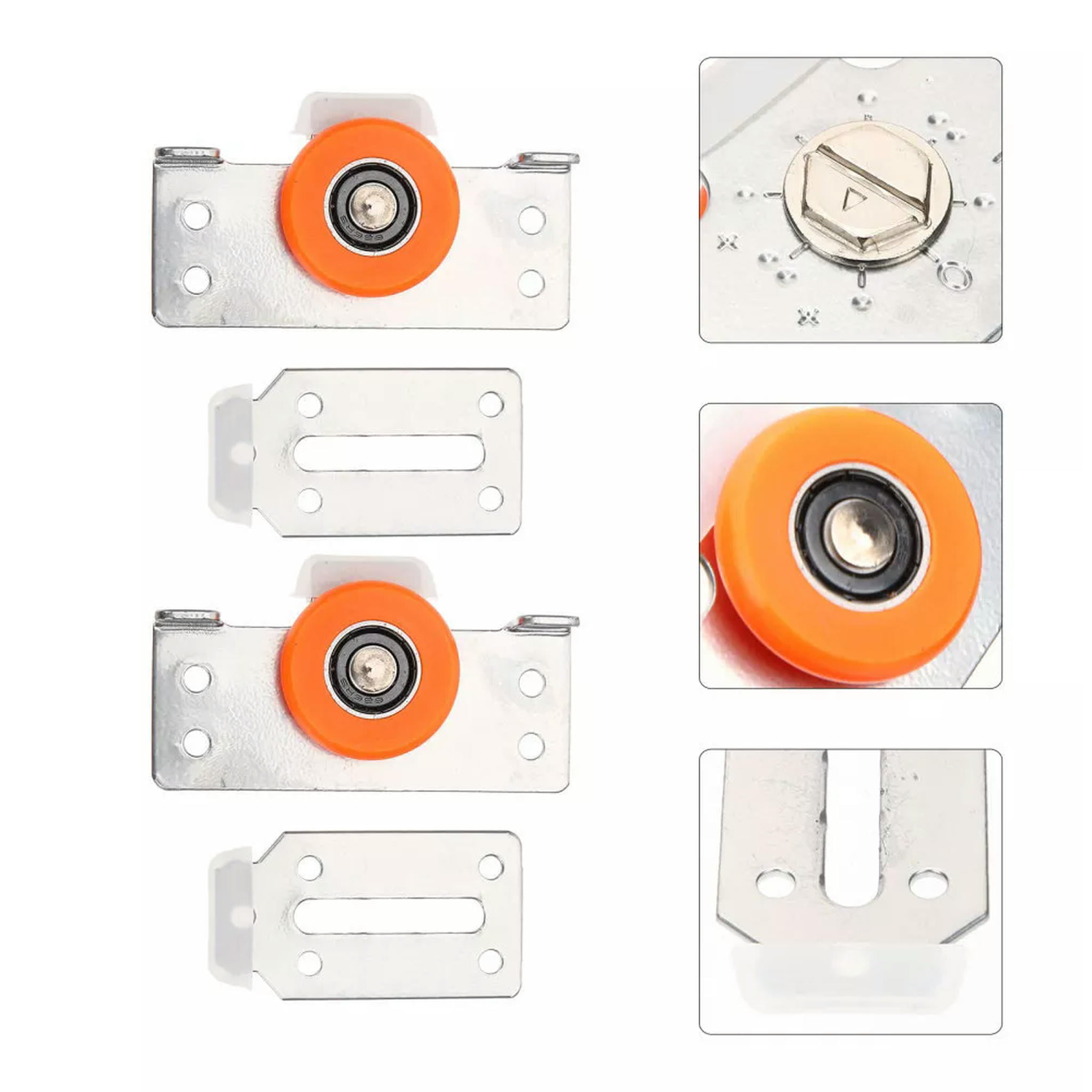 TUMALL 2 Sets Sliding Glass Door Rollers Hub Bearing Pulley Drawer Case ...