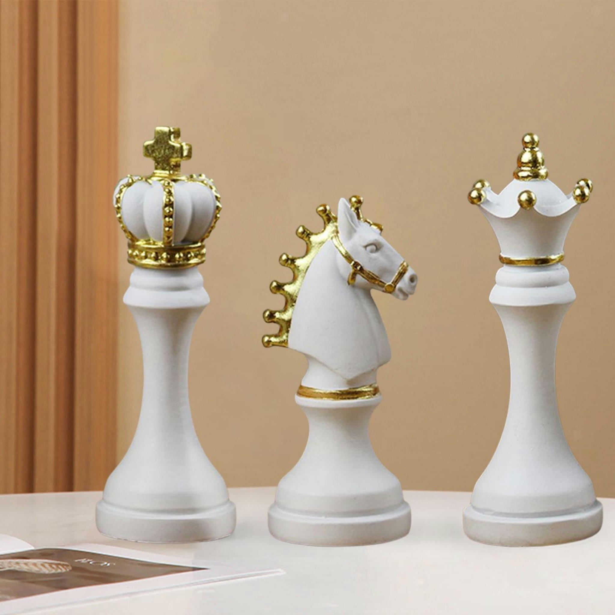 TUMALL 3 Styles Resin Chess Pieces Board Chess Statue Decor Piece ...