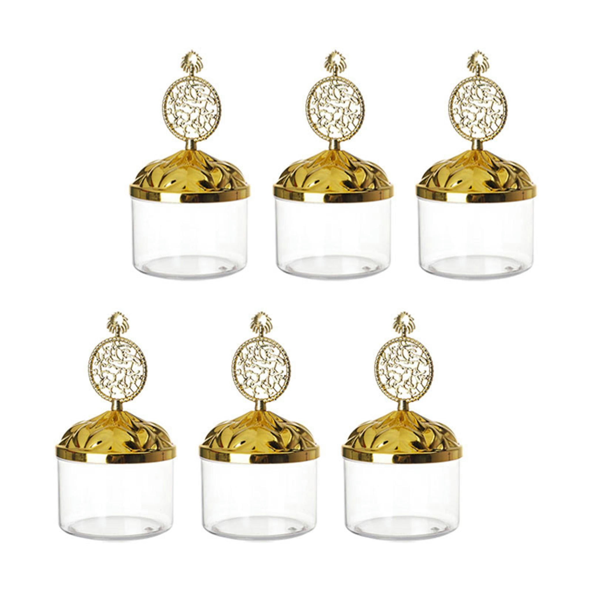 TUMALL 6 Pieces Candy Jars with Lid Cookie Biscuit Jar Mini Box Candy ...