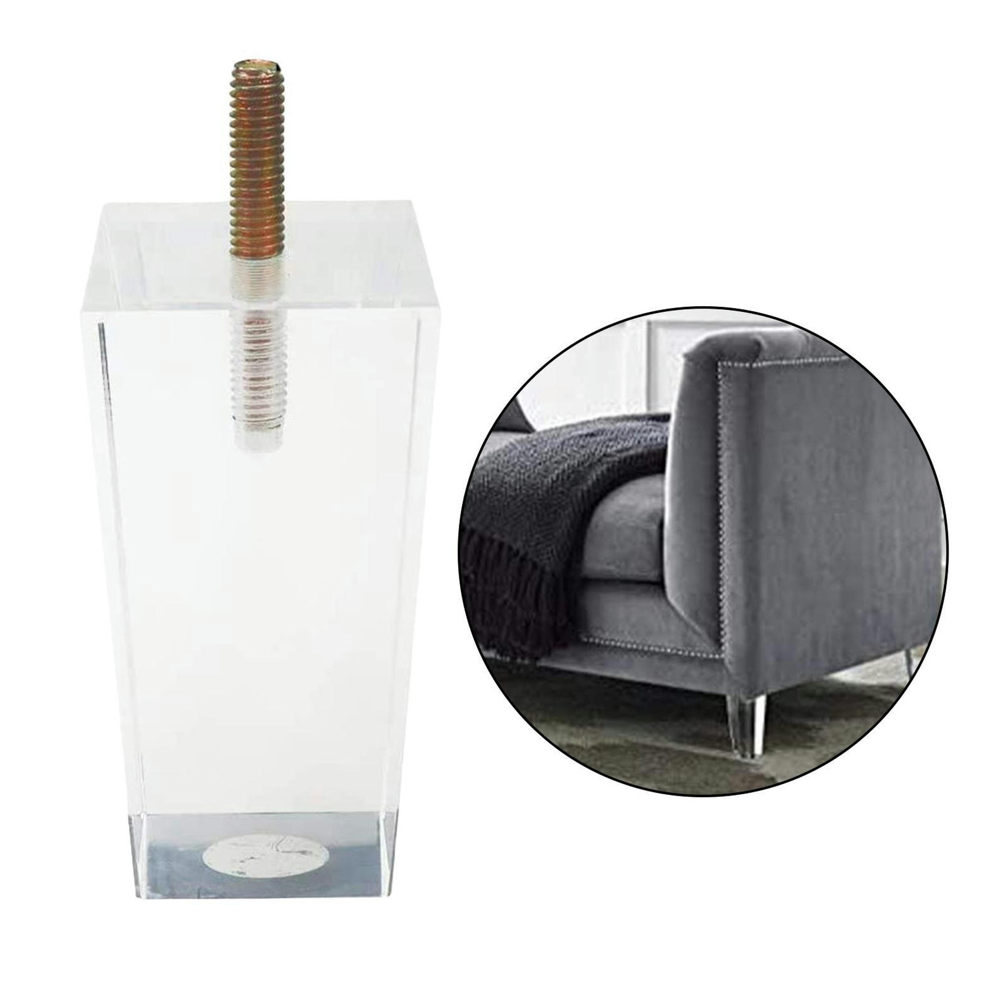 TUMALL Acrylic Furniture DIY Legs ,Clear Glass Bookcase Feet for Coffee ...