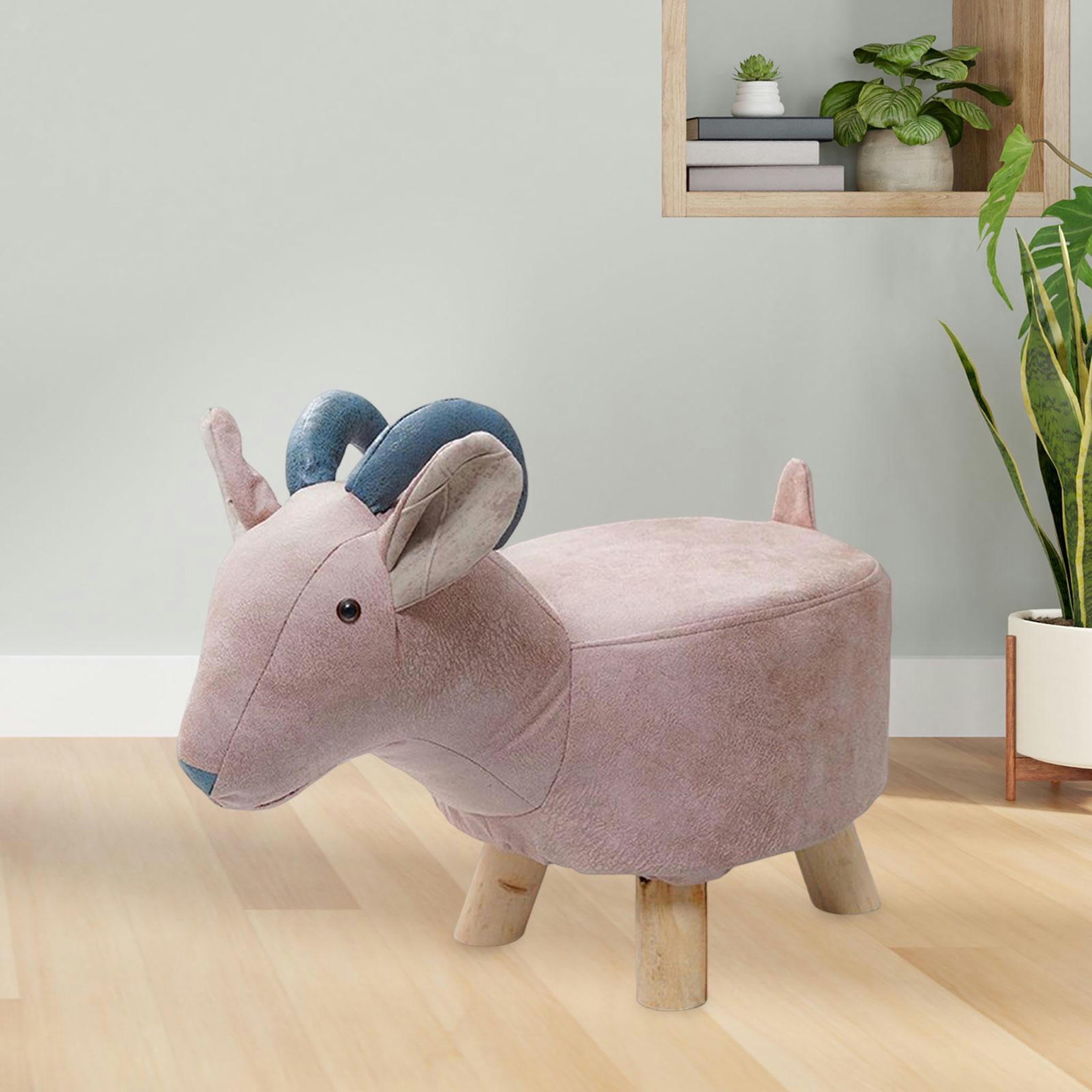 TUMALL Animal Footstool Wood Footrest Ottoman, Multifunctional, Cartoon ...