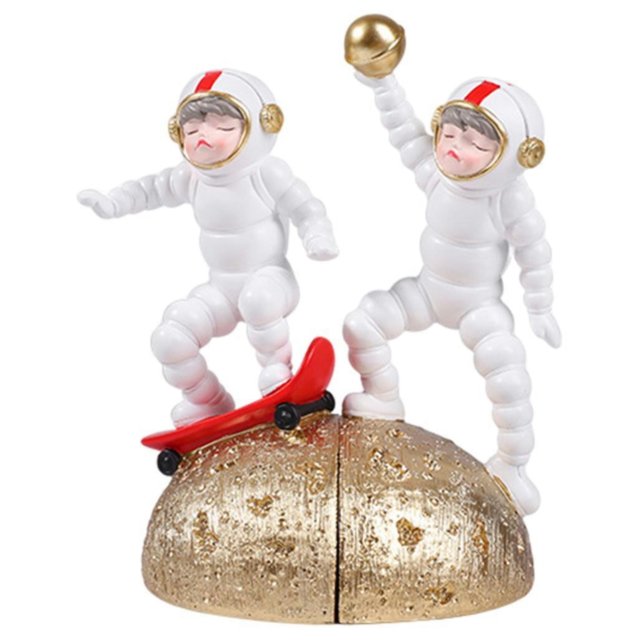 TUMALL Astronaut Bookends Space Themed Statue Bookends for Bedroom Kids ...