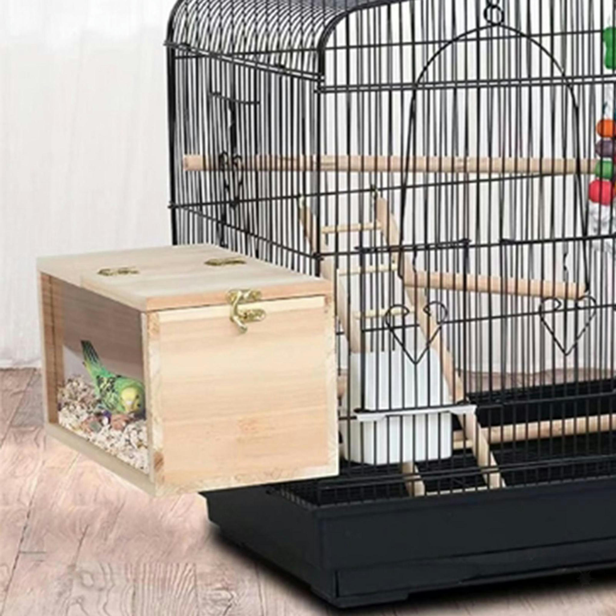 TUMALL Bird Nest Box Parakeet Nesting Box with Clear Window, Hanging ...