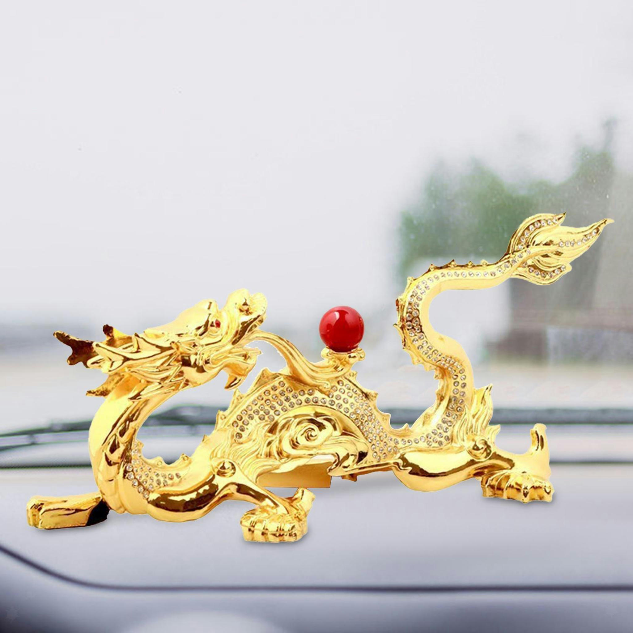TUMALL Chinese Dragon Statue Crafts Dragon Figure for Bookshelf Living ...