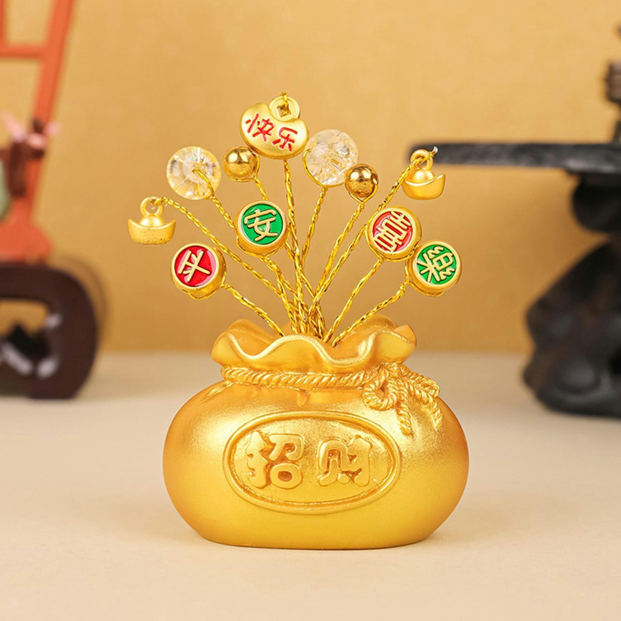 TUMALL Chinese Fortune Statue Collectible Table Sculpture Car Dashboard ...