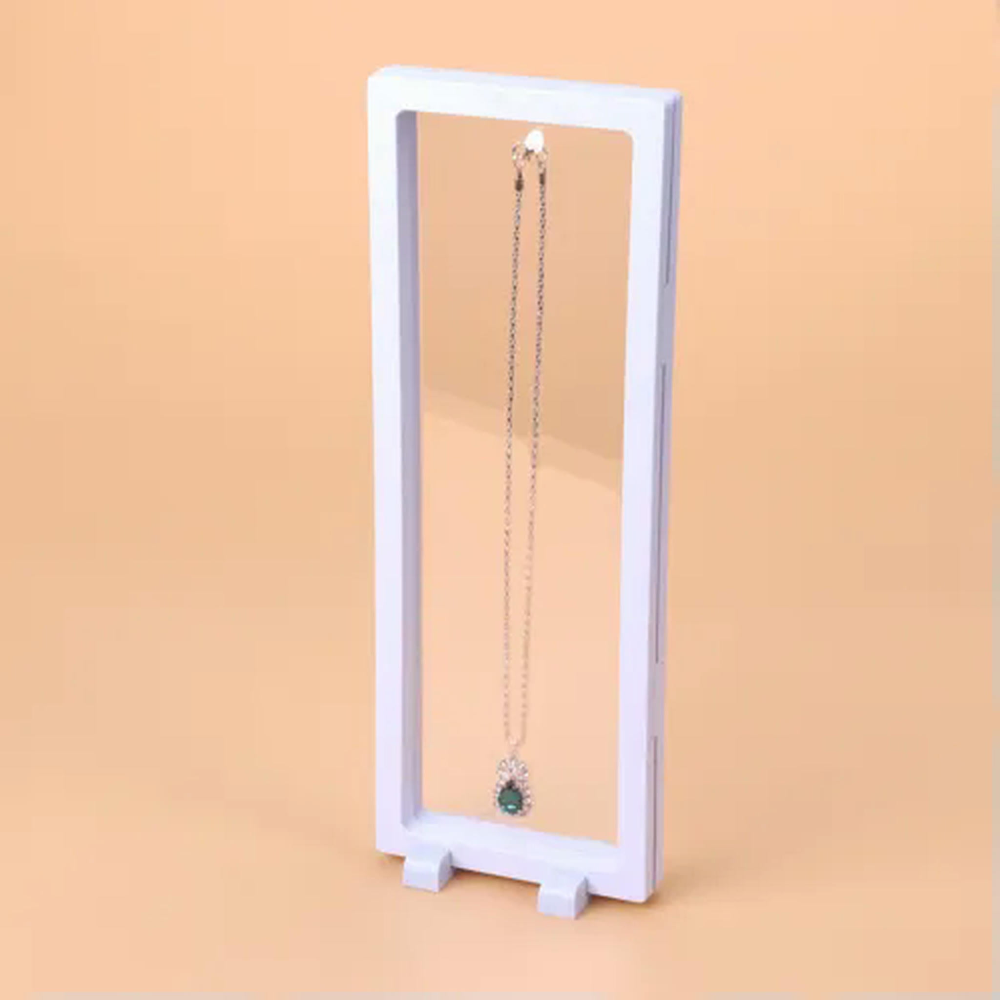 TUMALL Clear Jewelry Organizer Black 3D Floating Frame Shadow Box ...