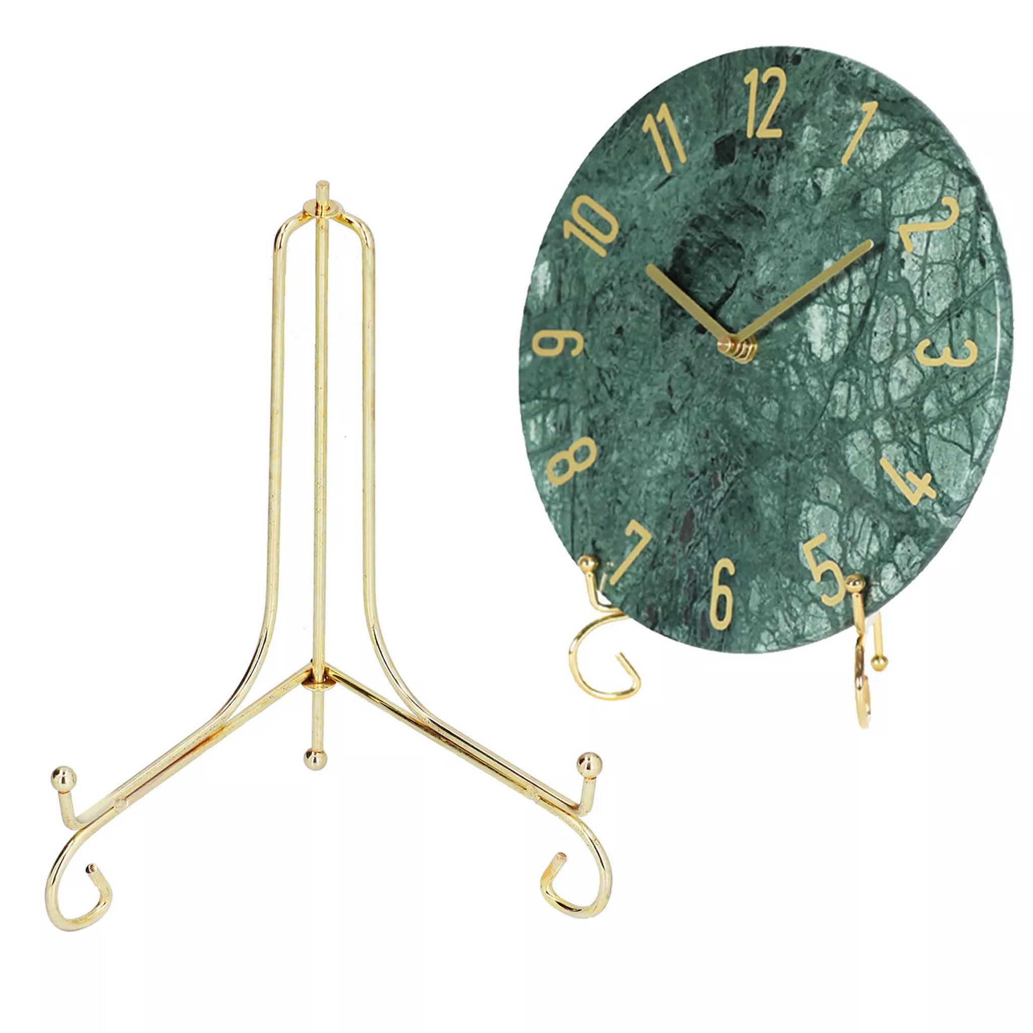 TUMALL Clock Stand Metal Round Porcelain Plate Bracket Display Stand ...