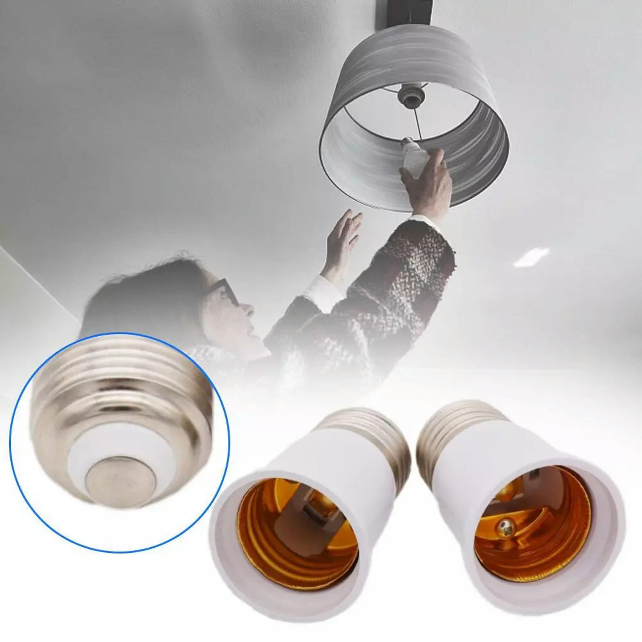 TUMALL Durable Light Socket Extender Adapter E27 to E27 Bulb Fitting ...