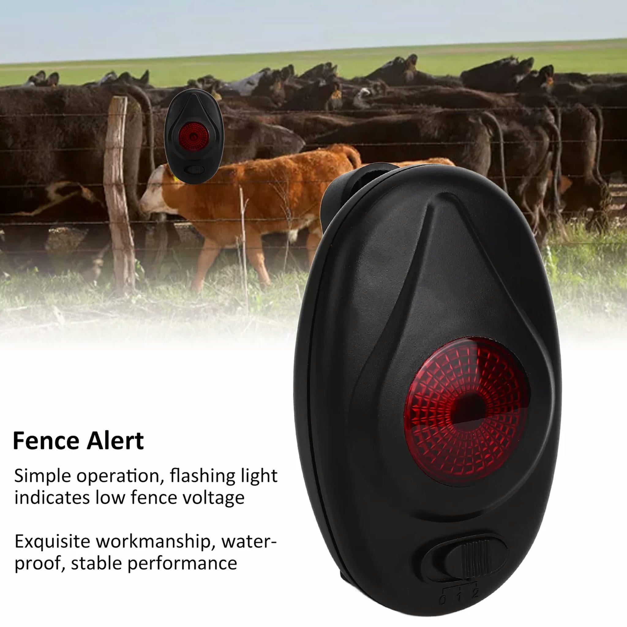TUMALL Electric Fence Alert Light Flash Light Fence Voltage Alert For ...