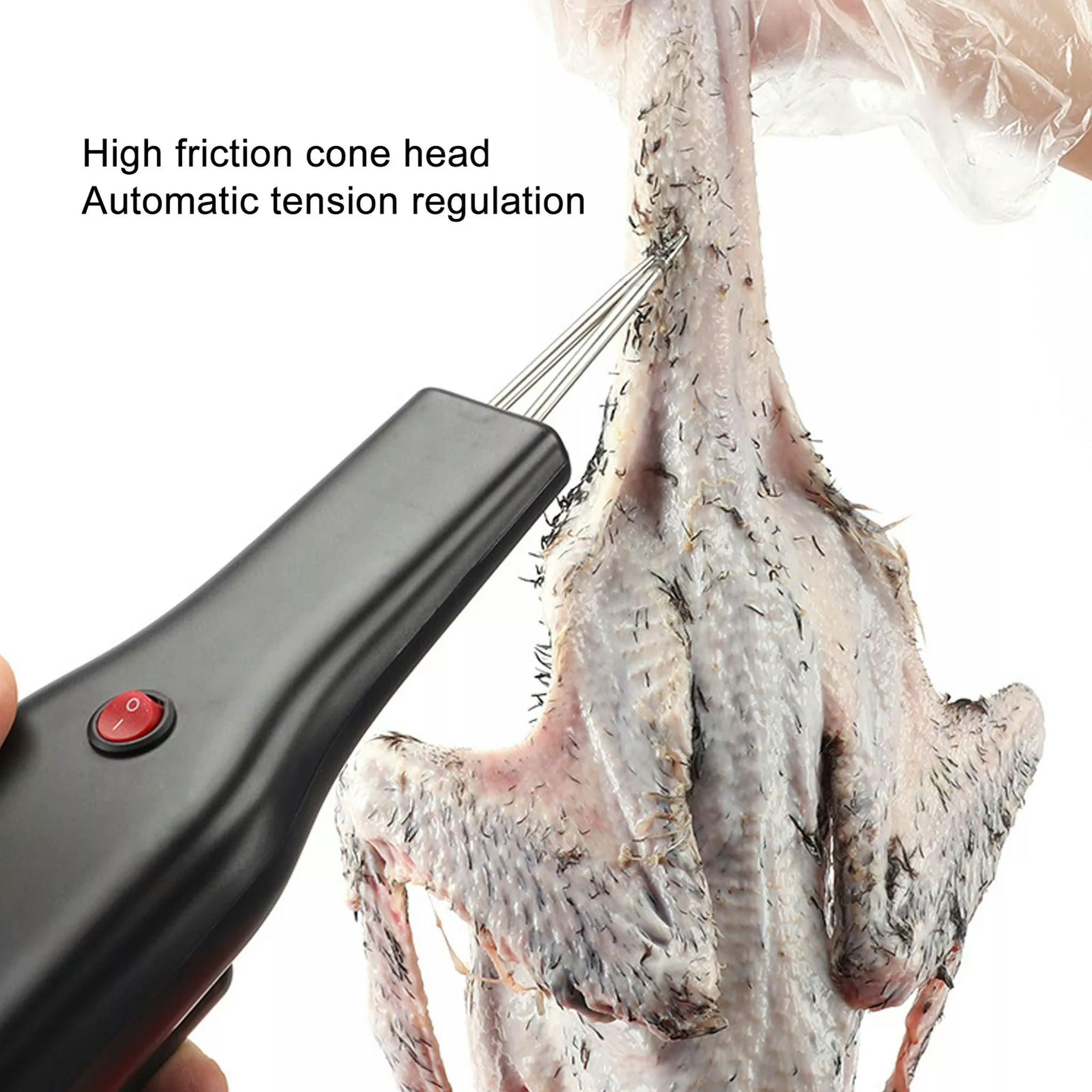 TUMALL Electric Poultry Feather Plucker Rechargeable Handheld Automatic ...