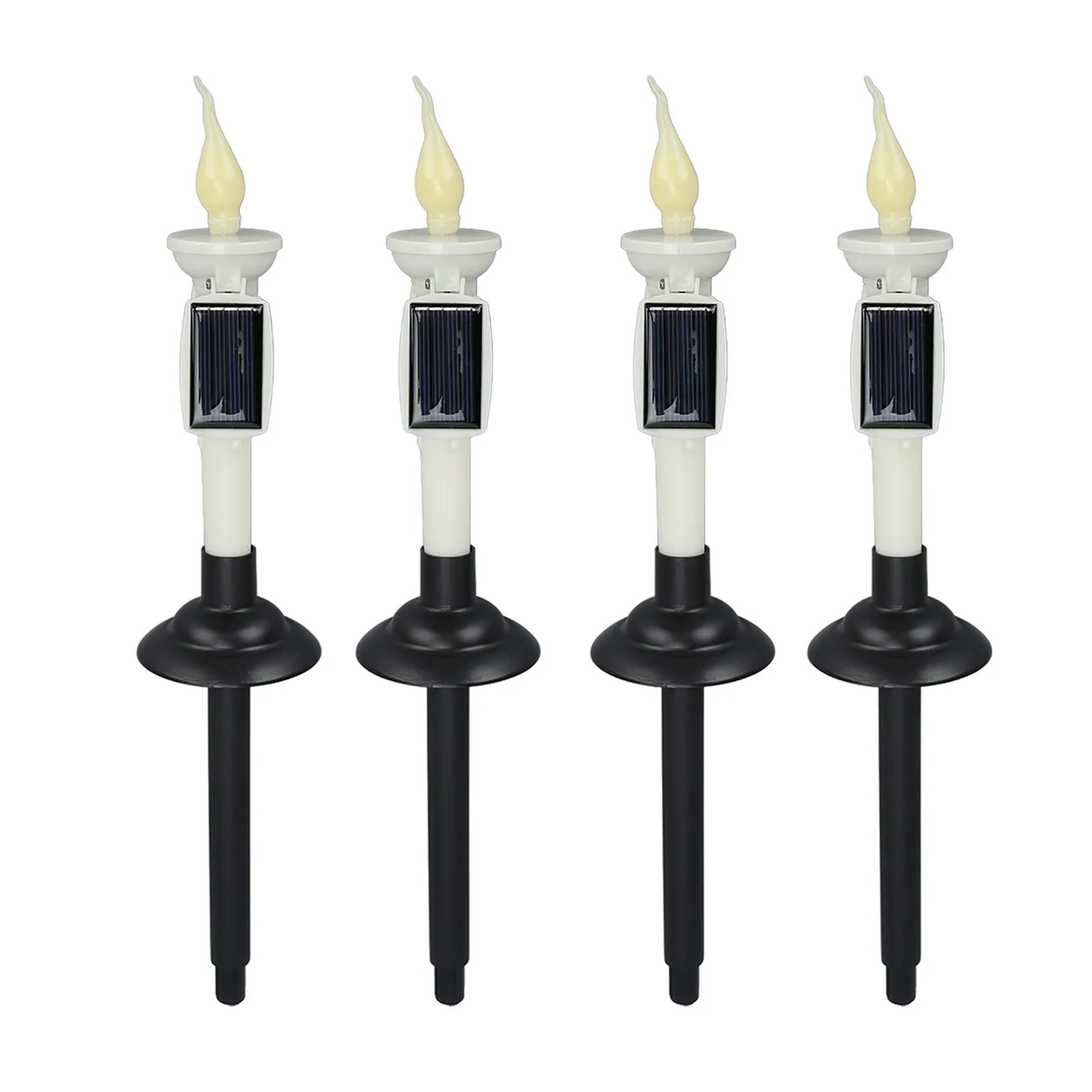 TUMALL Eletric Candlestick Dusk To Dawn Sensor Solar Powered Candle ...