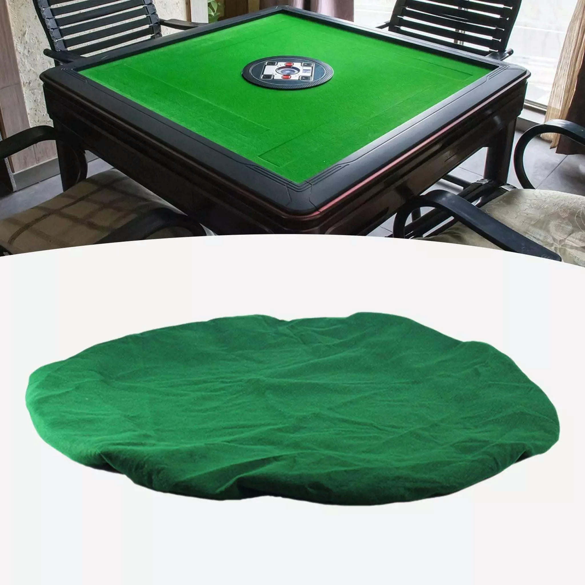 TUMALL Felt Table Cover for Cards, Bridge, Mahjongg Round Elastic Game ...
