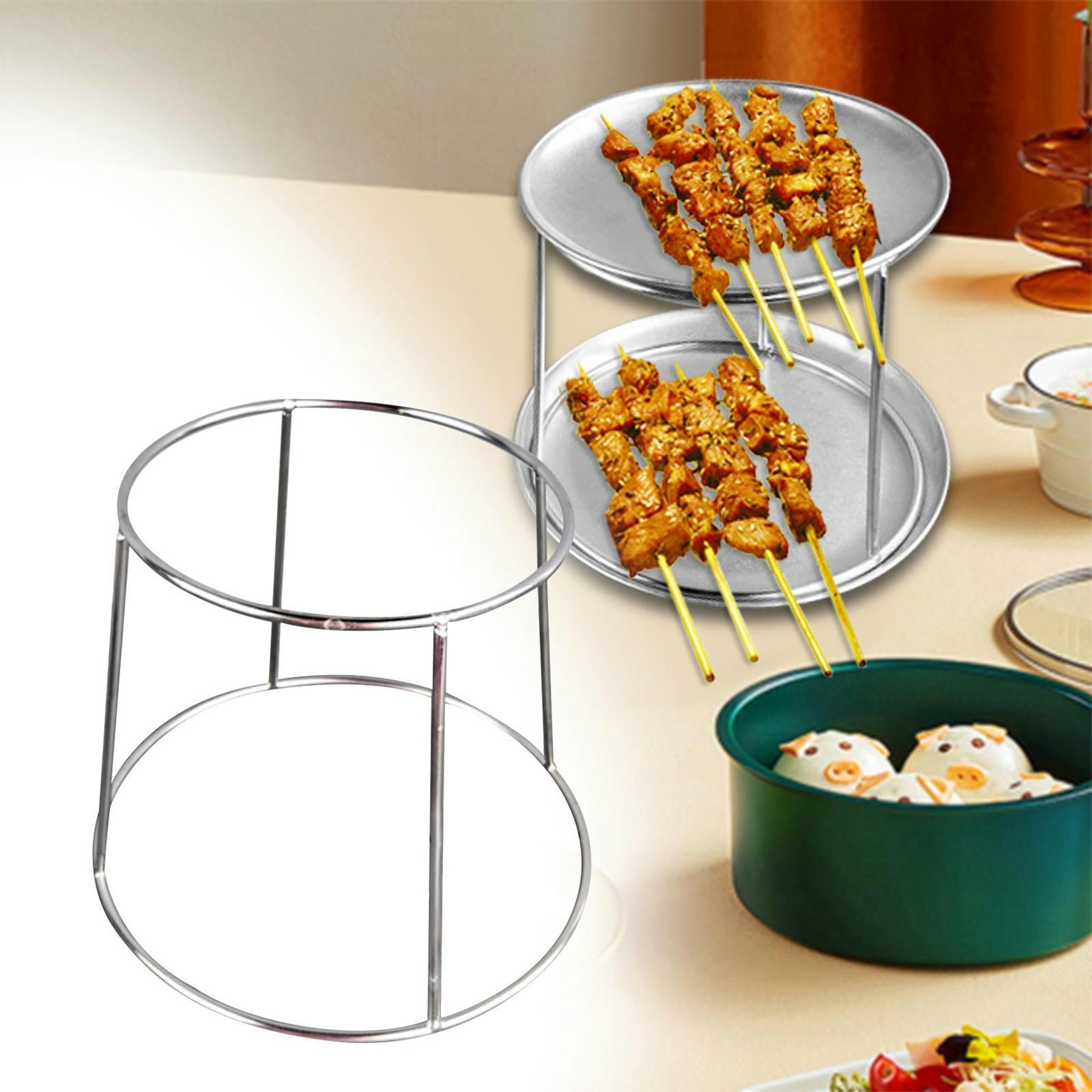 TUMALL Food Serving Riser, 2 Tier Seafood Tray Rack Riser, Seafood ...