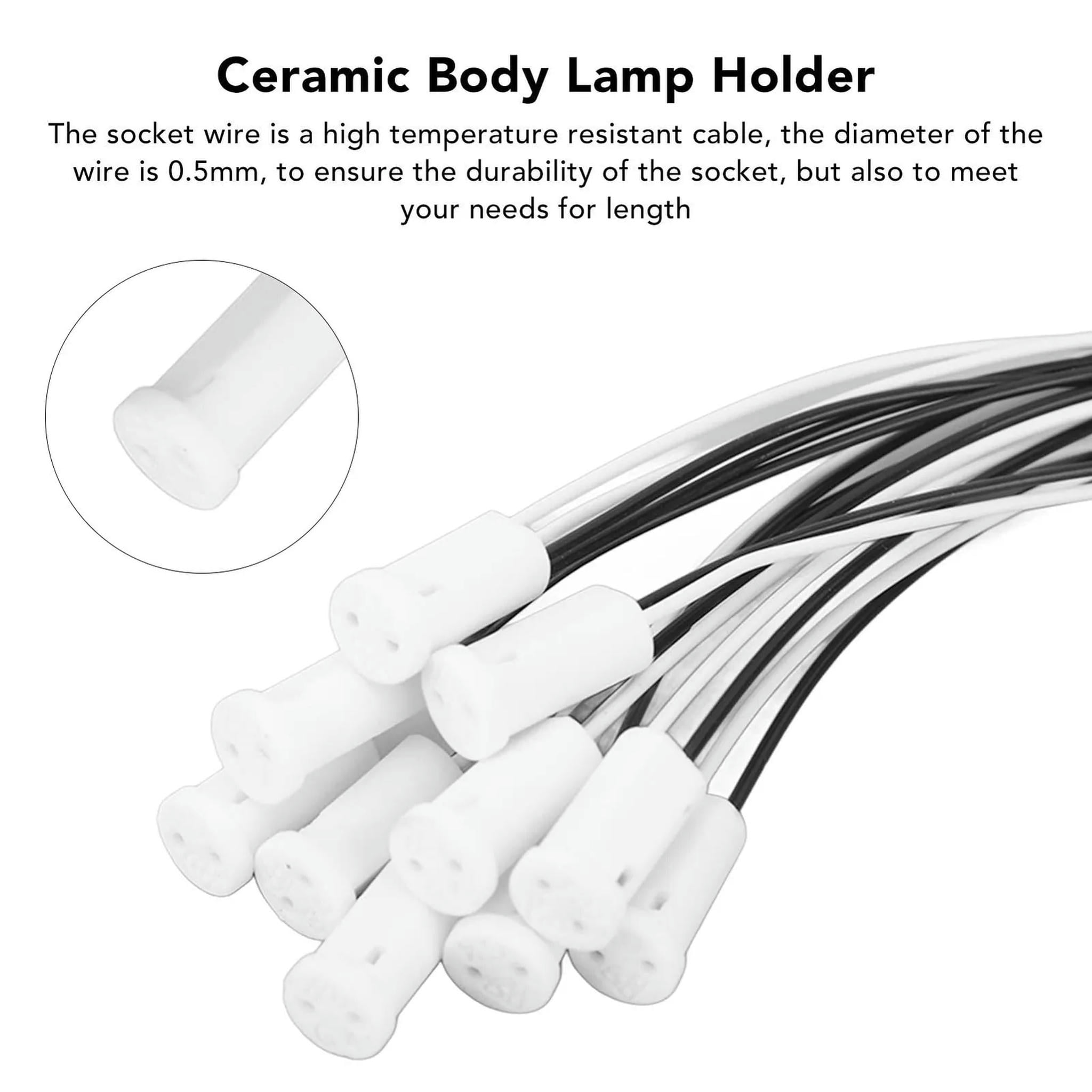 TUMALL G4 Ceramic LED Bulb Socket Halogen MR11 Base Lamp Holder Bi Pin ...