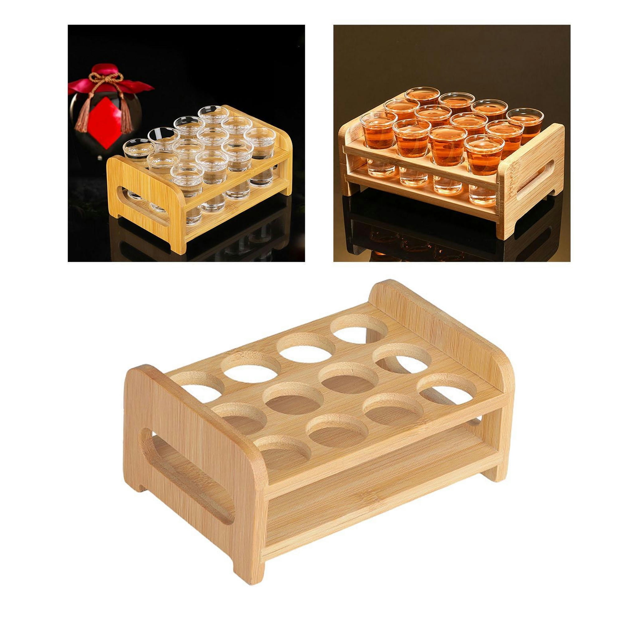 TUMALL Glass Holder Display Rack Glass Holder Stand Serving Tray for ...