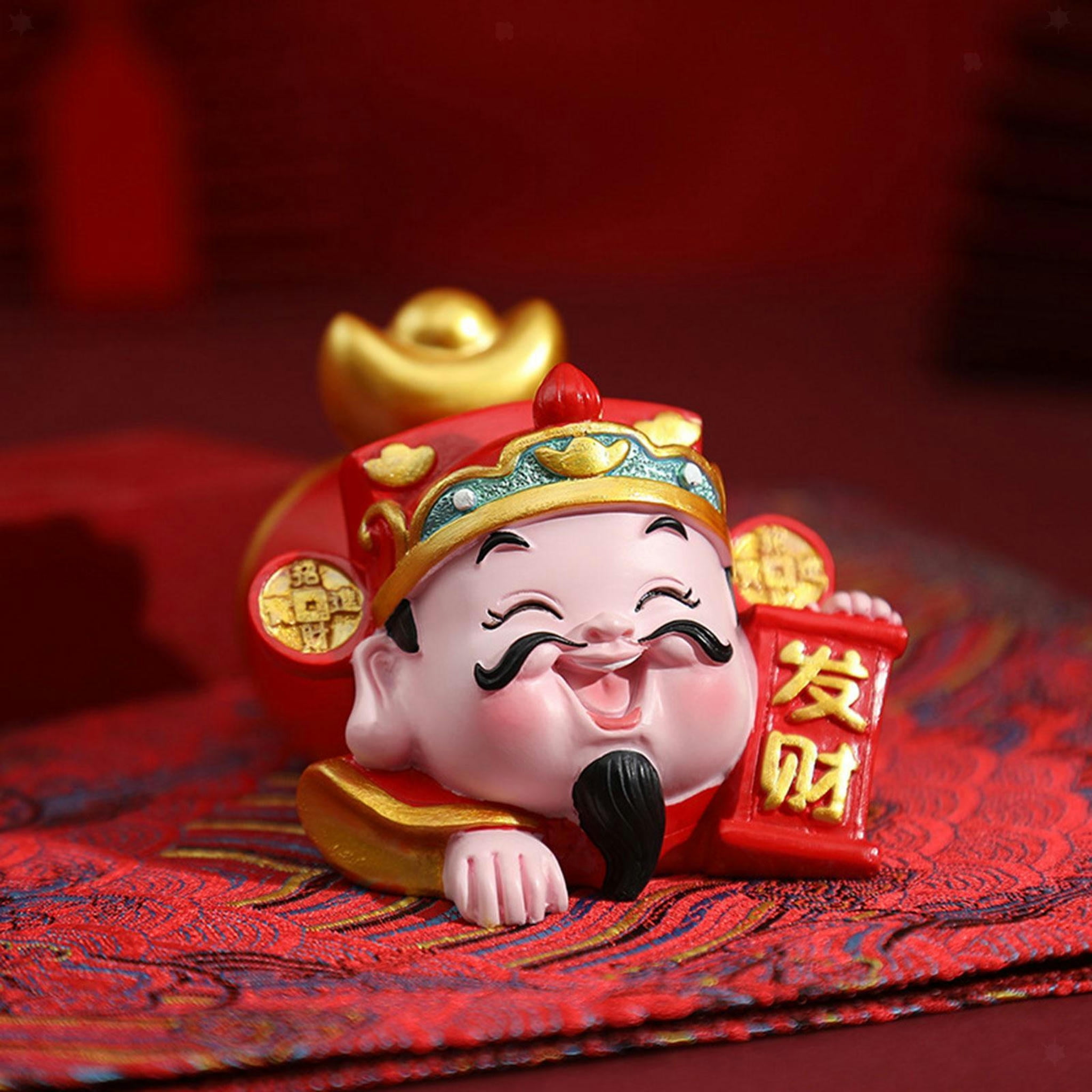 TUMALL God of Fortune Statue Collection New Year Gift God of Wealth ...