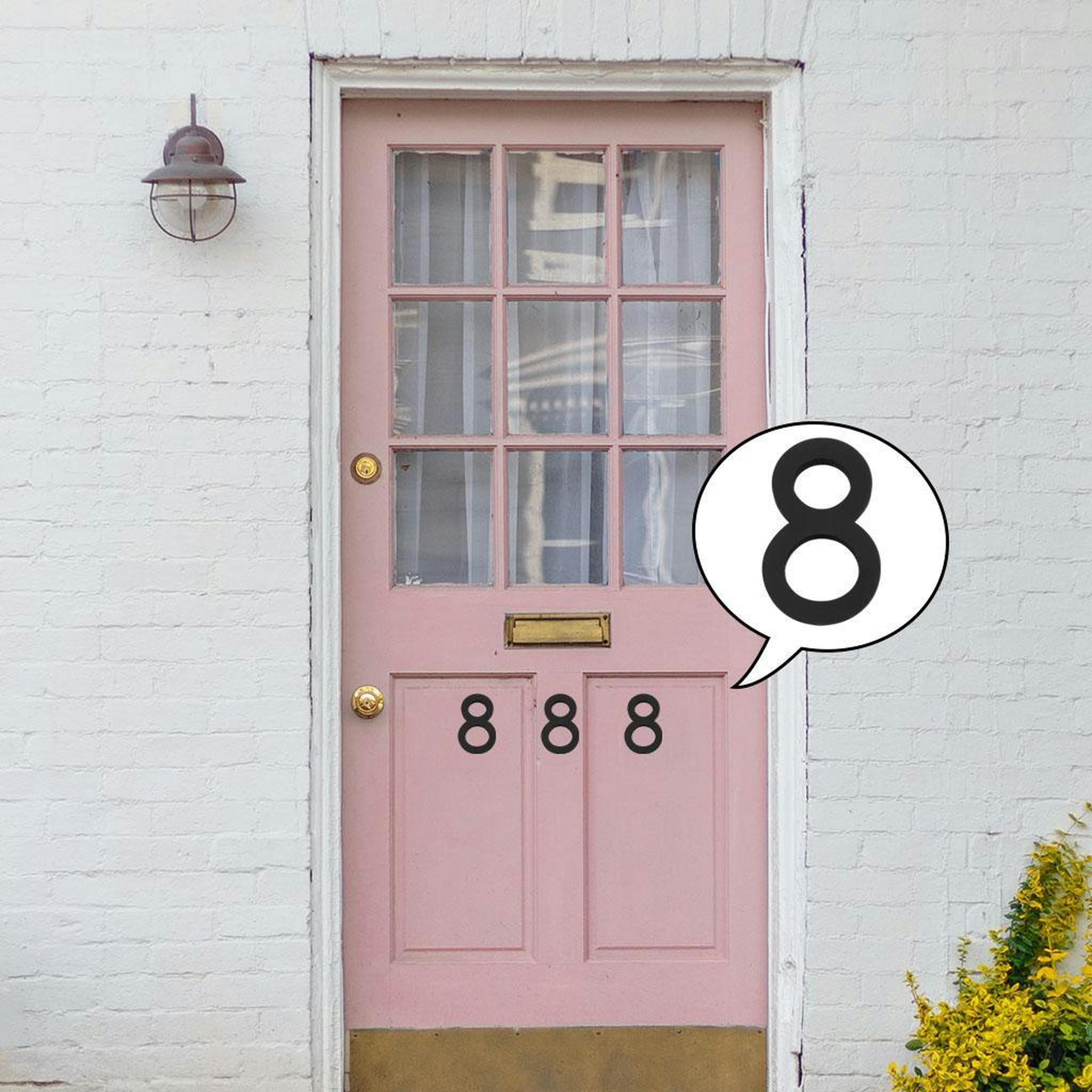 TUMALL House Door Numbers Modern Matte Black 5" for Apartment Front ...
