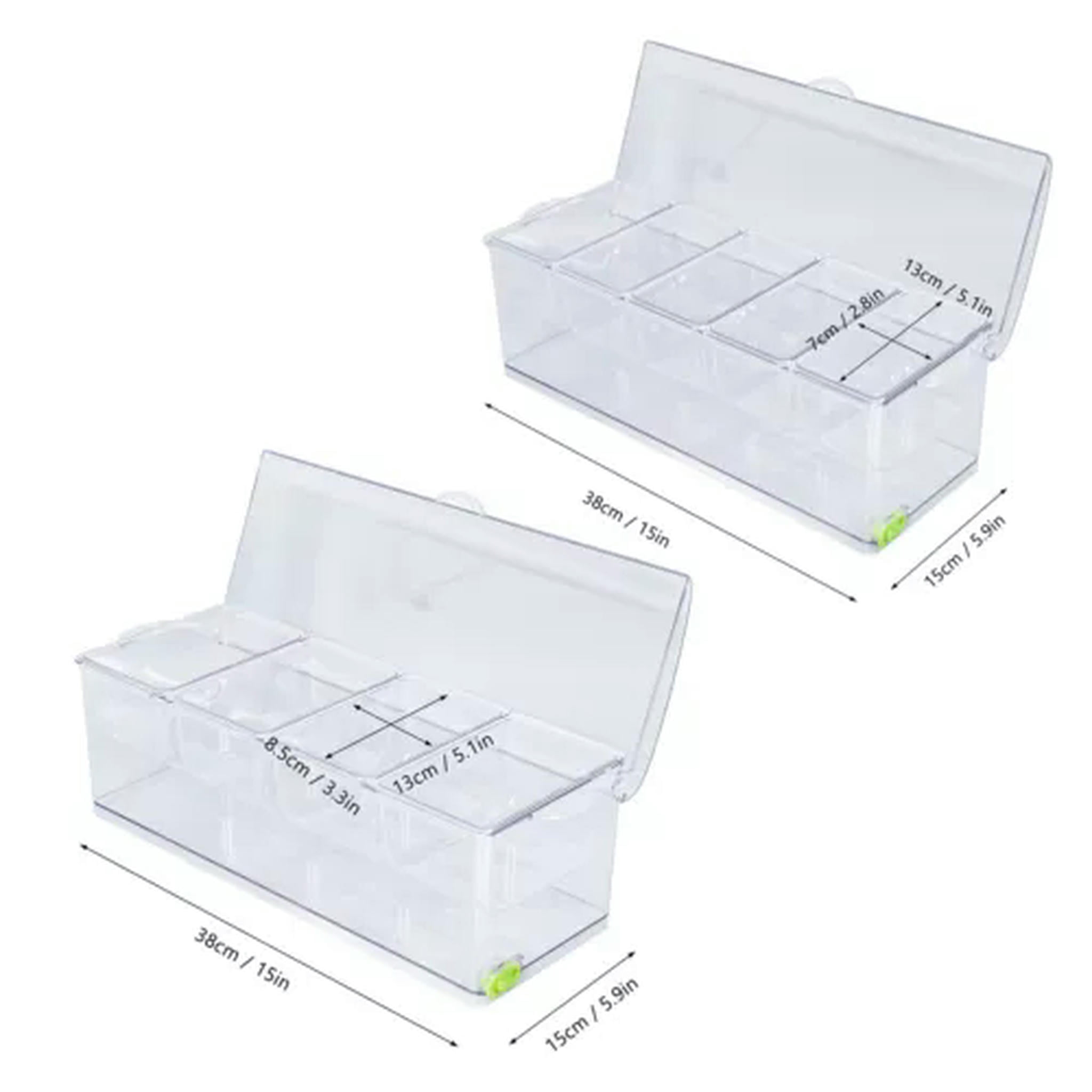 TUMALL Ice Chilled Condiment Server Plastic Storage Cold Food Container ...