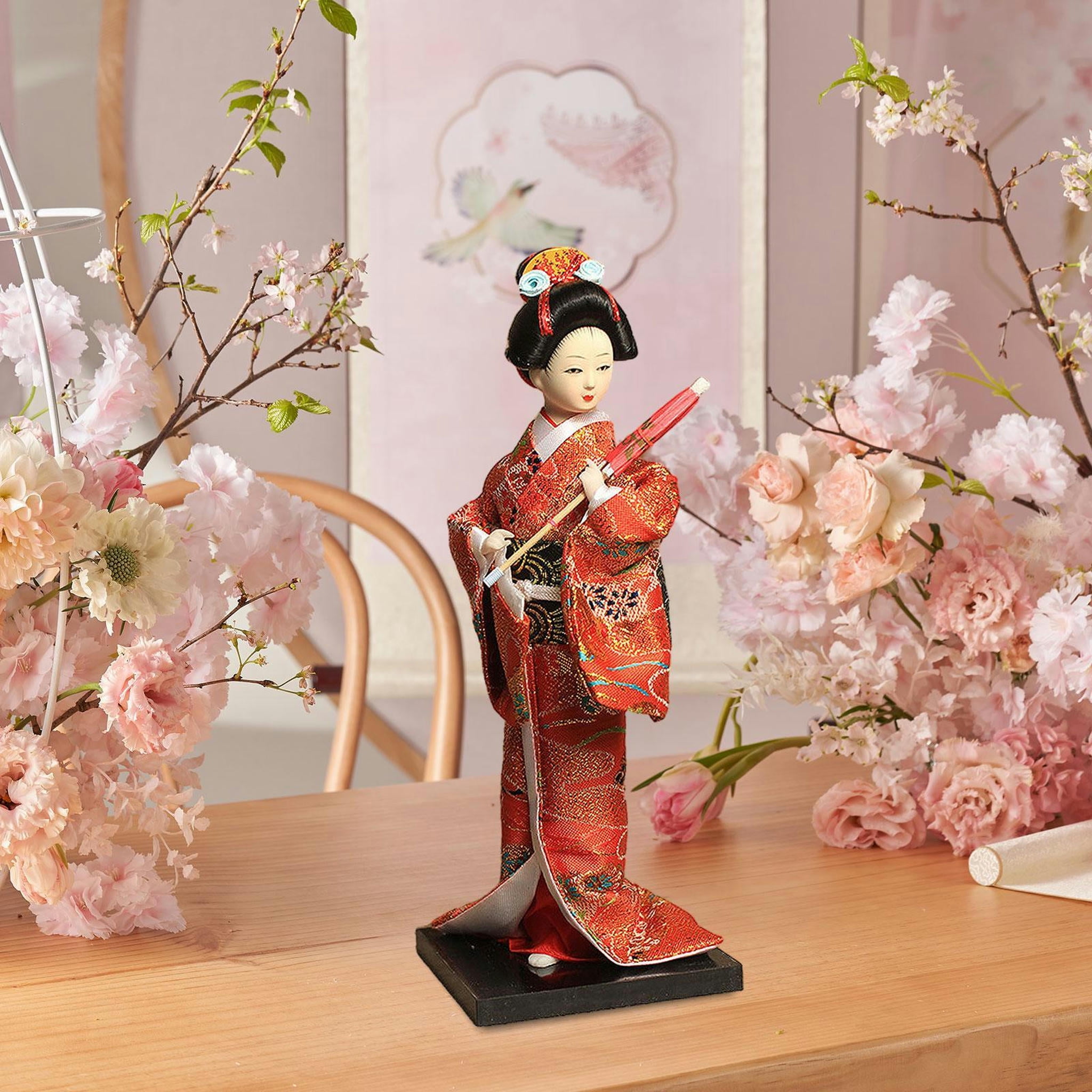 TUMALL Kimono Dolls 9" Ethnic Japanese Geisha Dolls for Bedroom Desktop ...