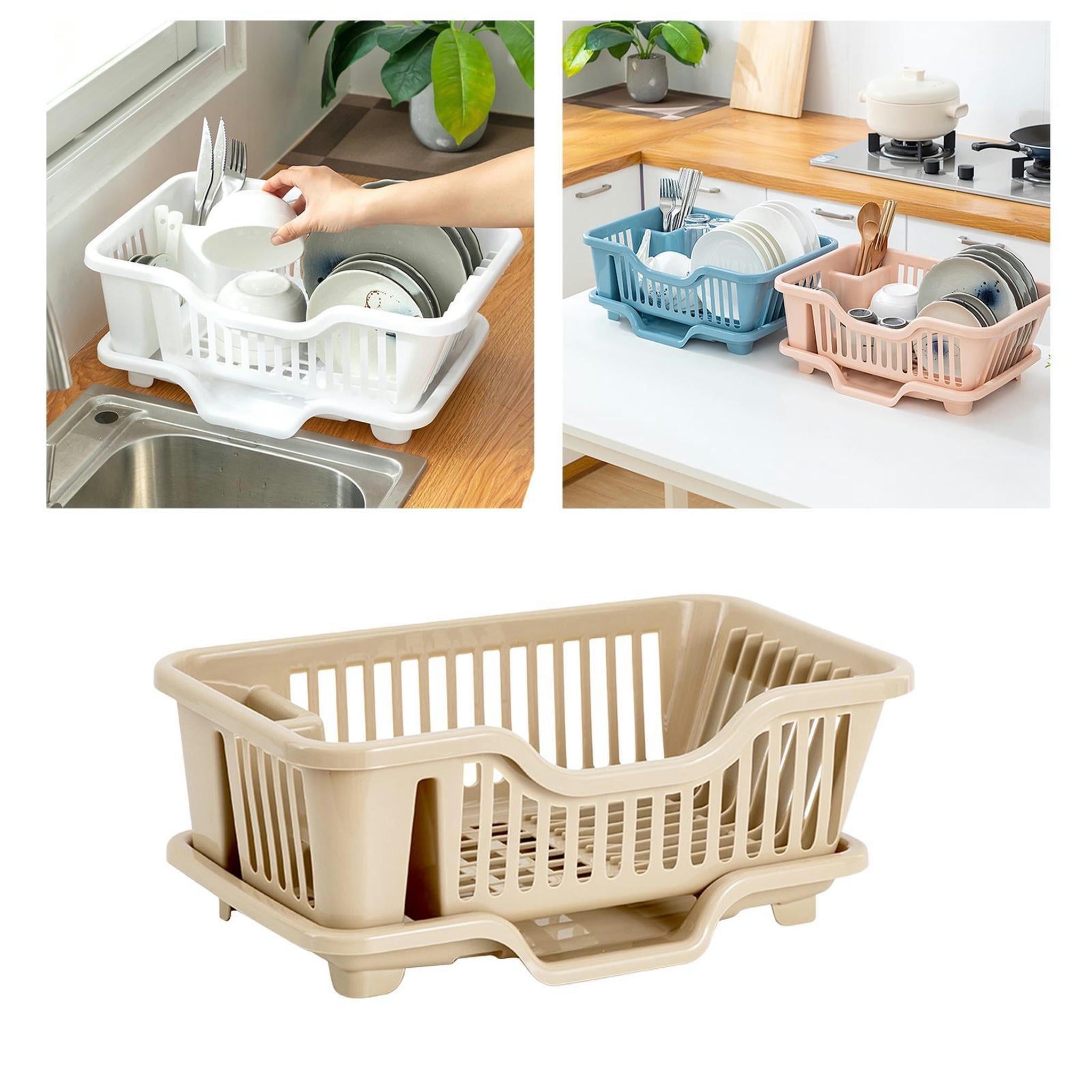 TUMALL Kitchen Utensils Drainer Rack Cutlery Holder Dish Rack And ...