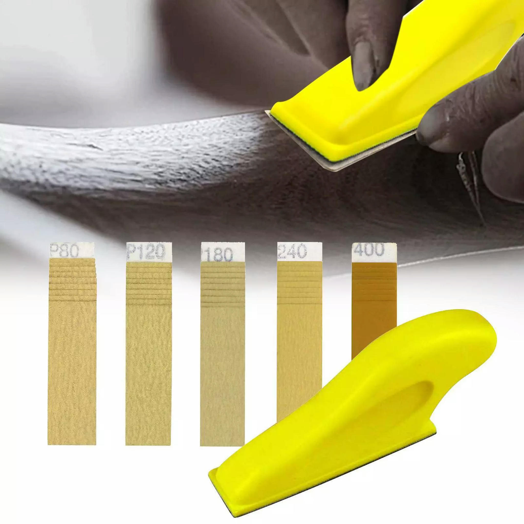 TUMALL Micro Sander Kit,50 Sheets Detail Sander for Metal Finishing DIY ...