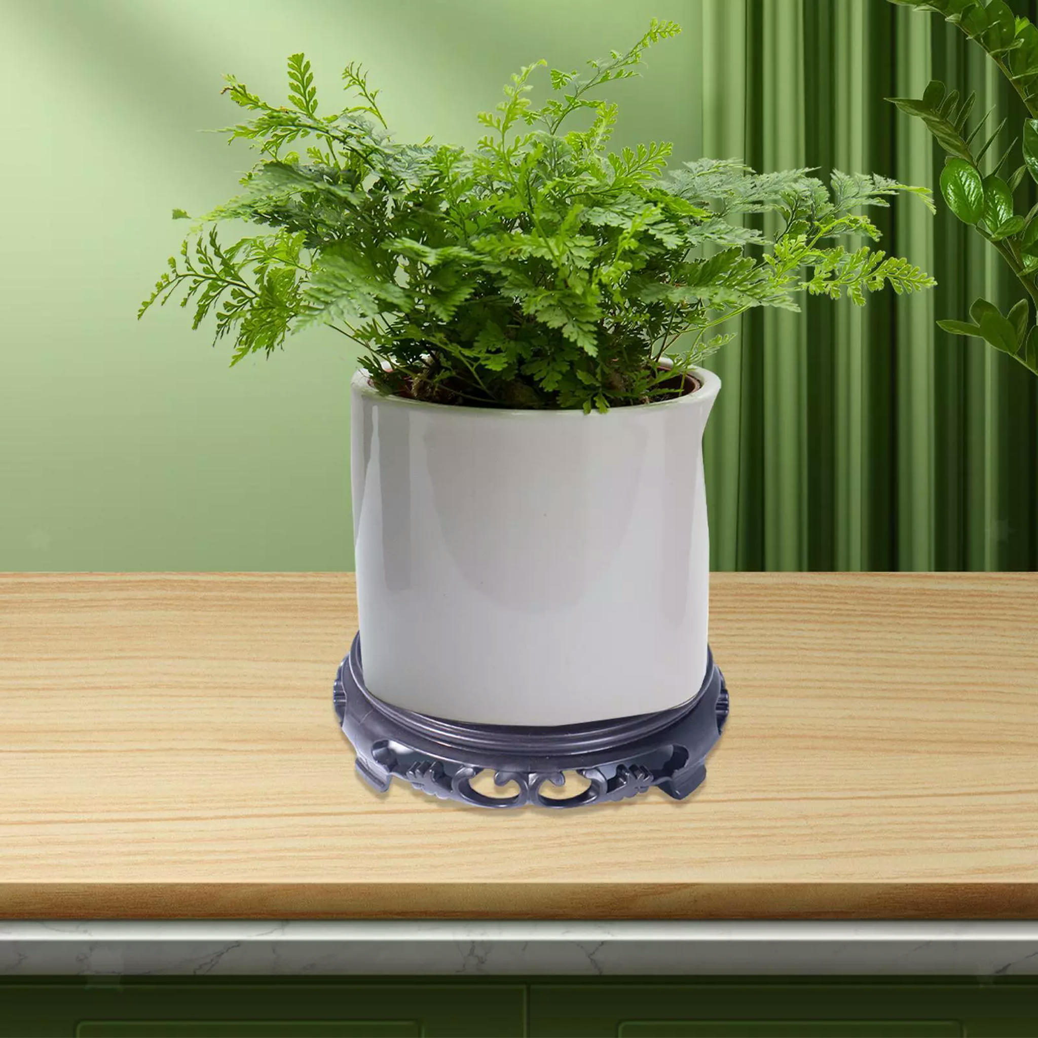 TUMALL Plant Holder Potted Rack Round Flower Pot Base for Living Room ...