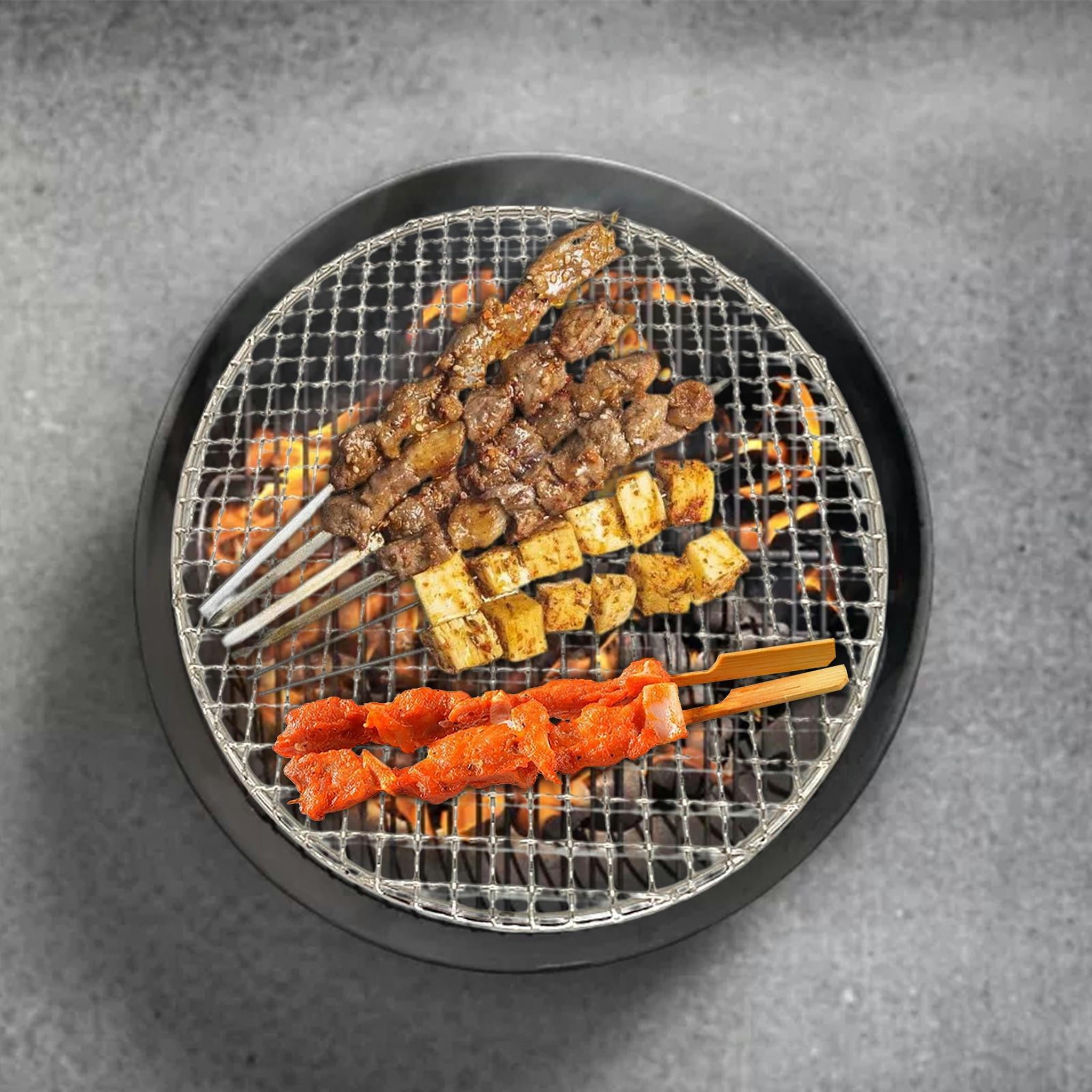 TUMALL Round Grill Cooling Rack Grill Cooking Grate BBQ Accessories for ...