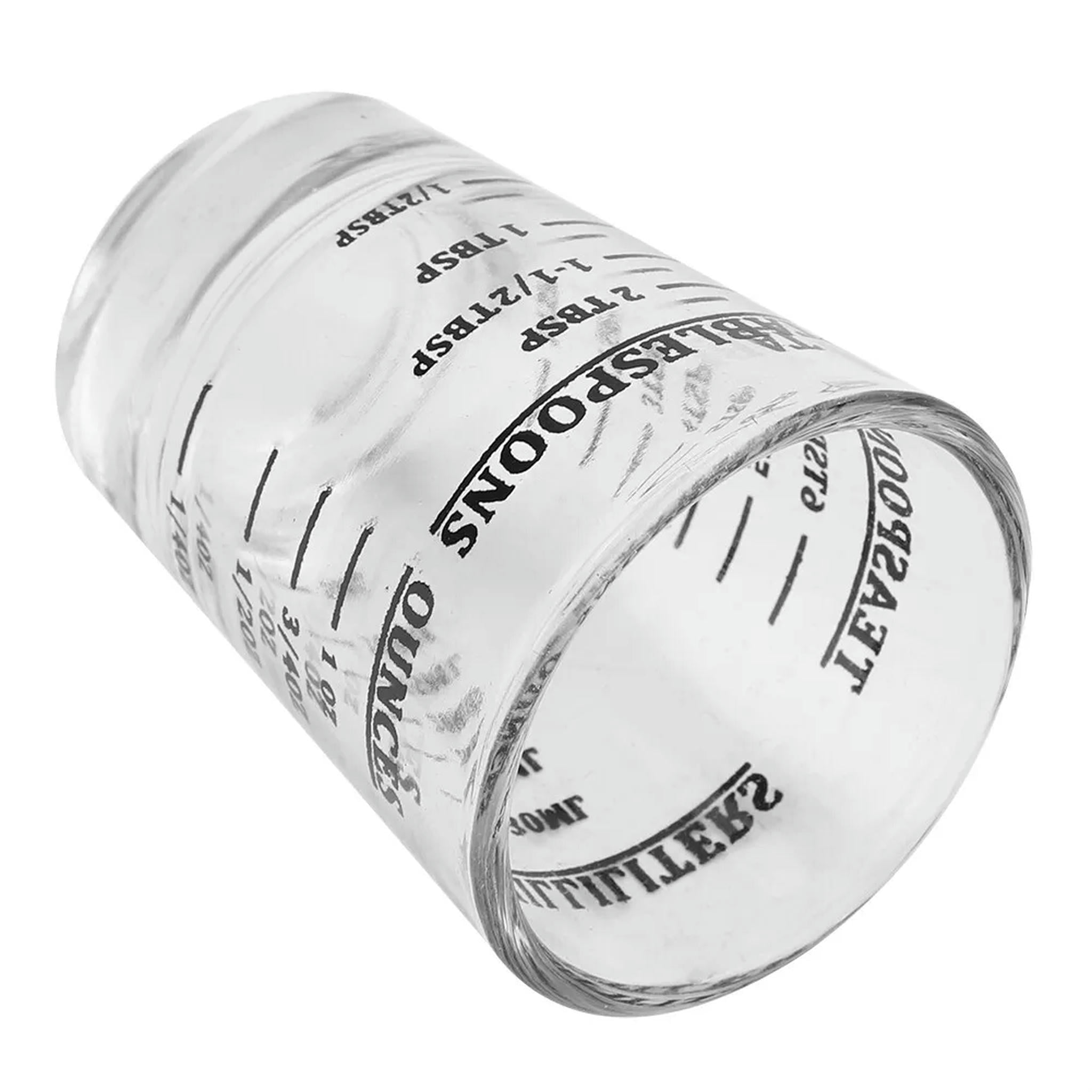 TUMALL Small Glass Measuring Cup Oz/Ml/Teaspoon/Tablespoon 4 Scales ...