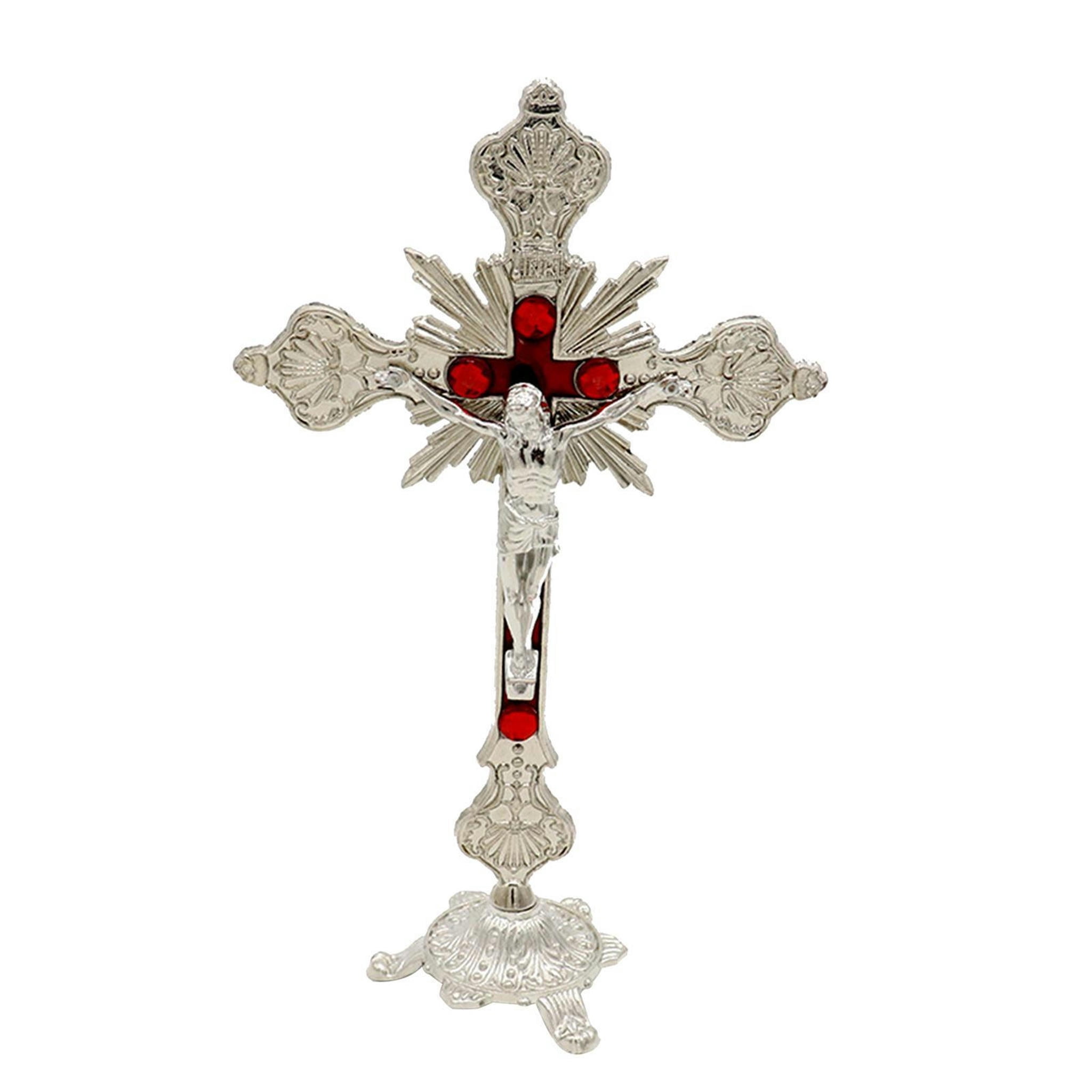 TUMALL Standing Crucifix Crucifix with Stand Jesus Crucifix Table Cross ...