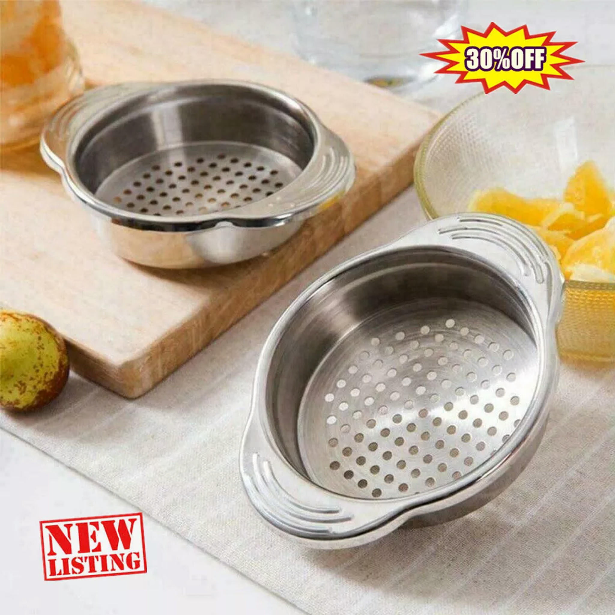 TUMALL Steel Food Can Strainer Sieve Tuna Press Lid CL Drainer Remover ...