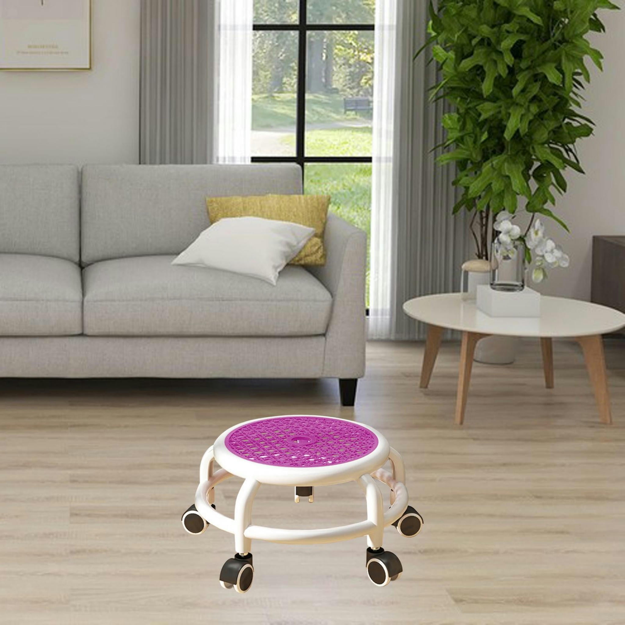 TUMALL Swivel Rolling Stool, Pulley Wheels Stool Low Noise Rotable ...