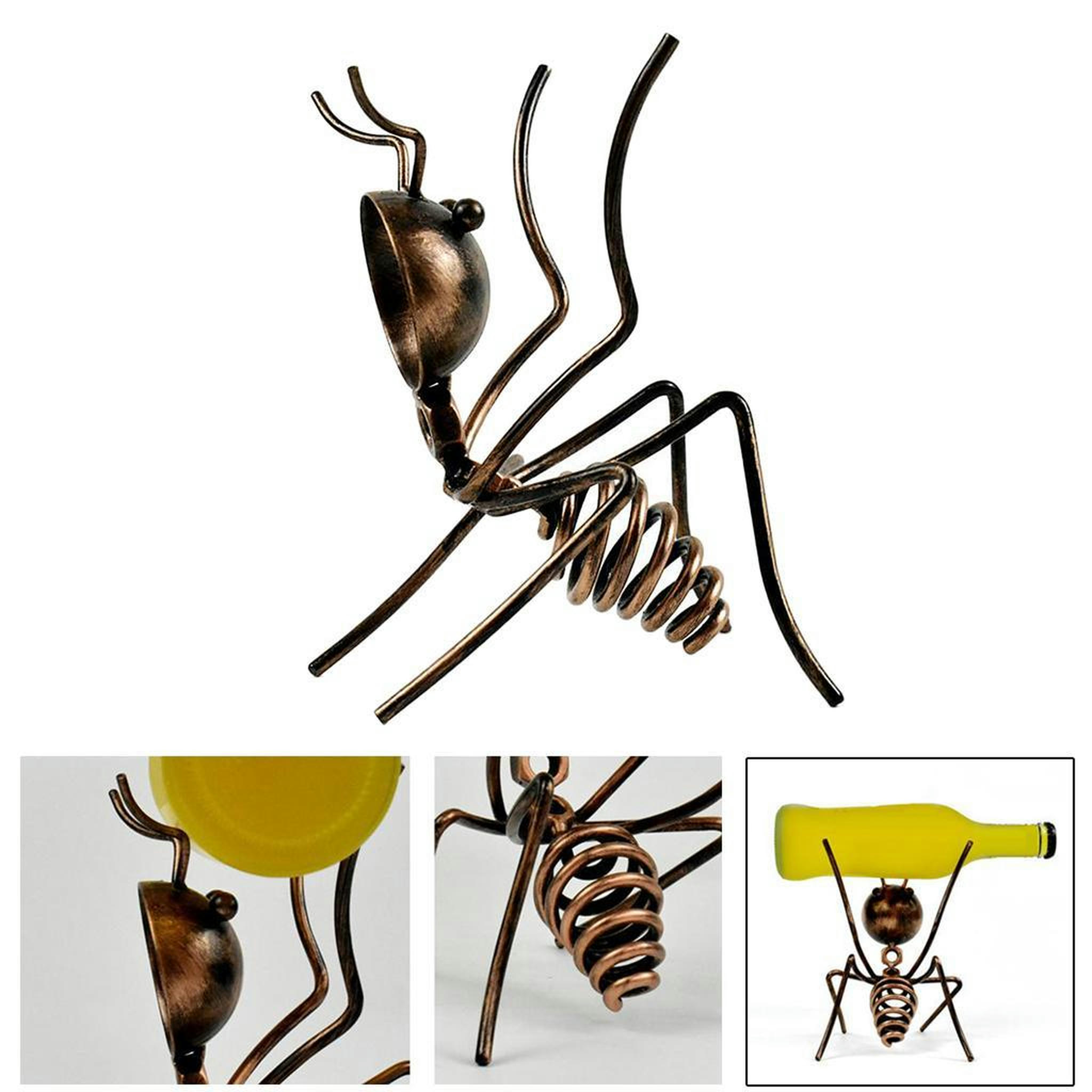 TUMALL Tabletop Bottle Holder Wind Display Stand Rack Metal Wire Statue ...