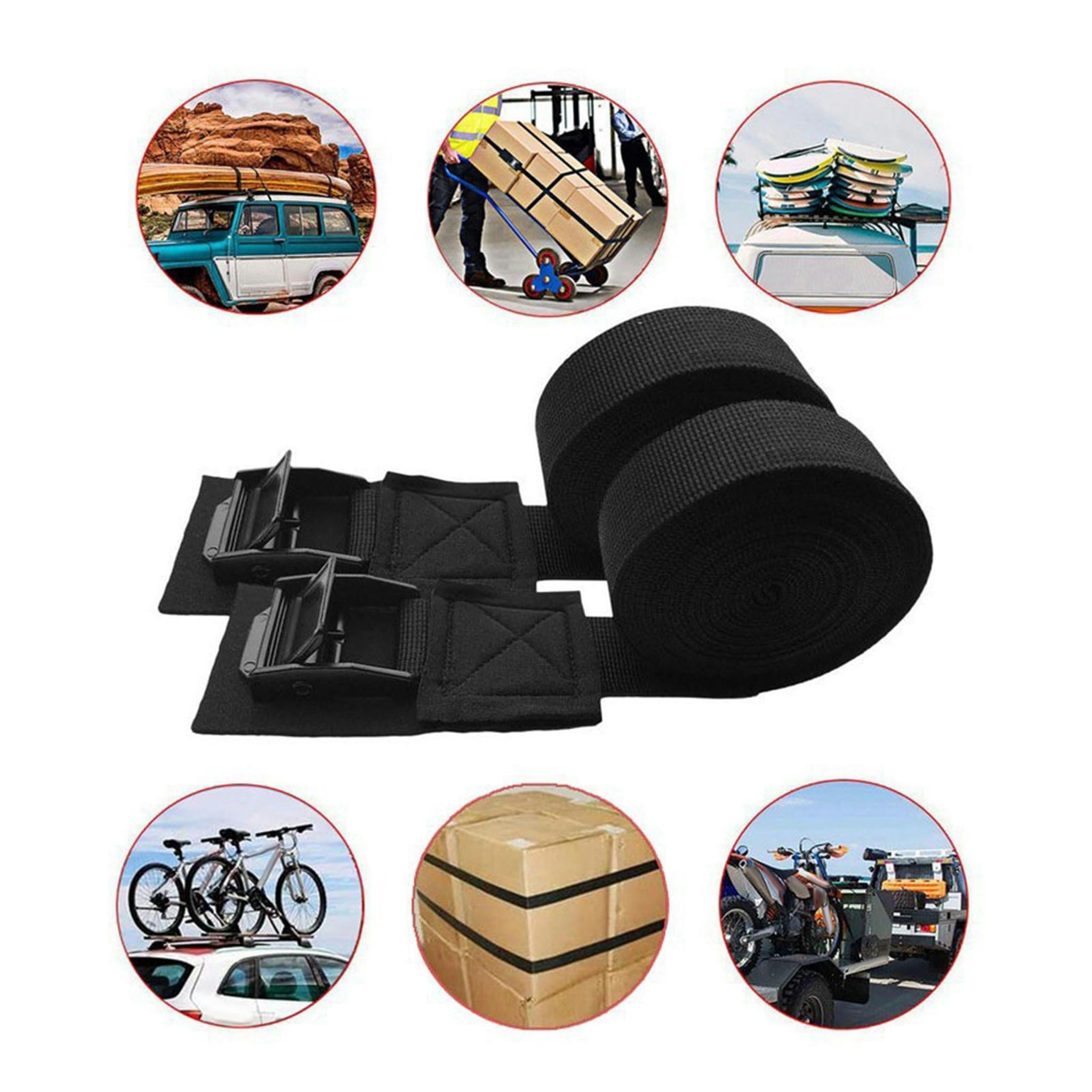 TUMALL Tie Down Strap,Roof Rack Strap with cam Lock Buckle,Boat Trailer ...