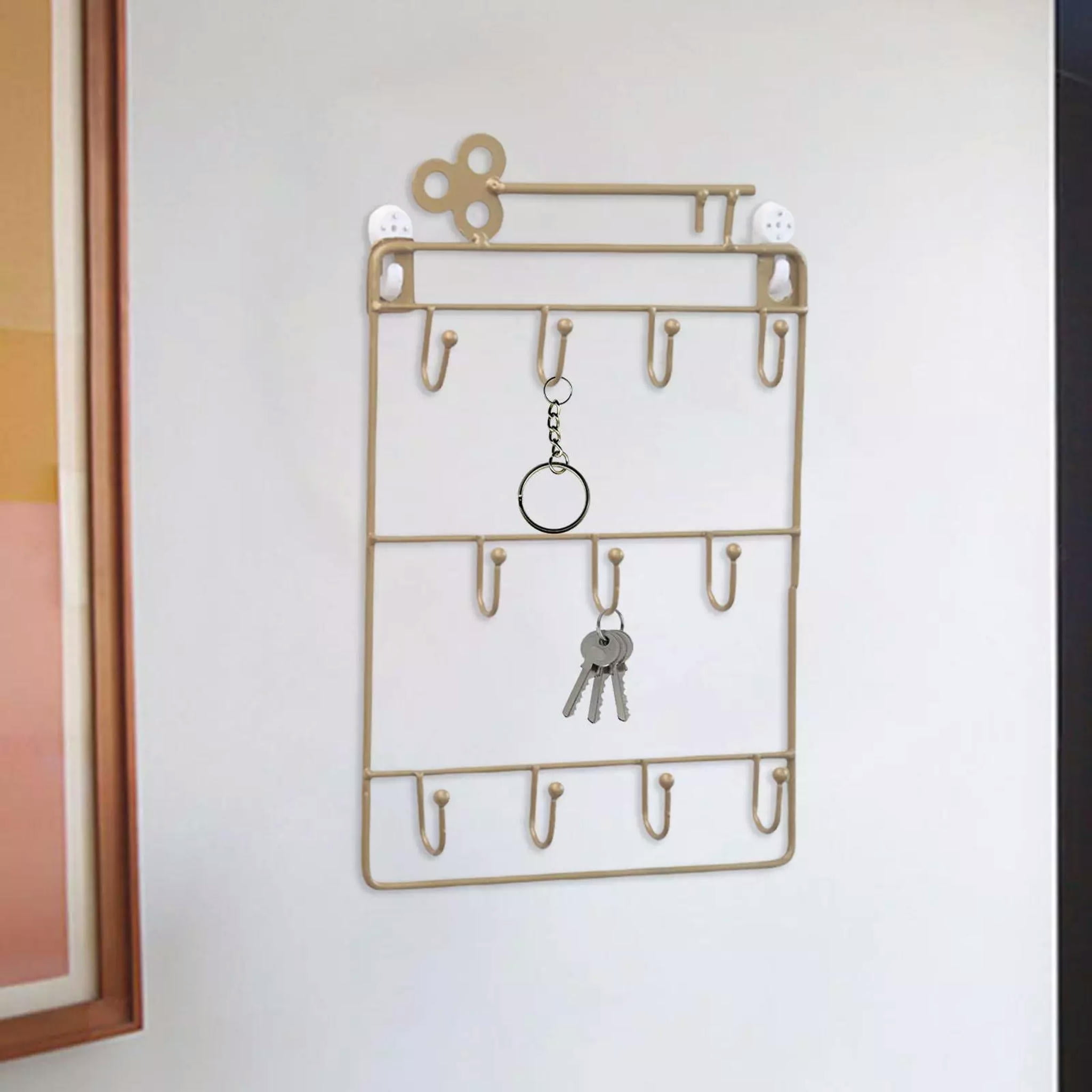 TUMALL Wall Mounted Key Rack Holder with 11 Key Hook 3 Layers Wall Rack ...