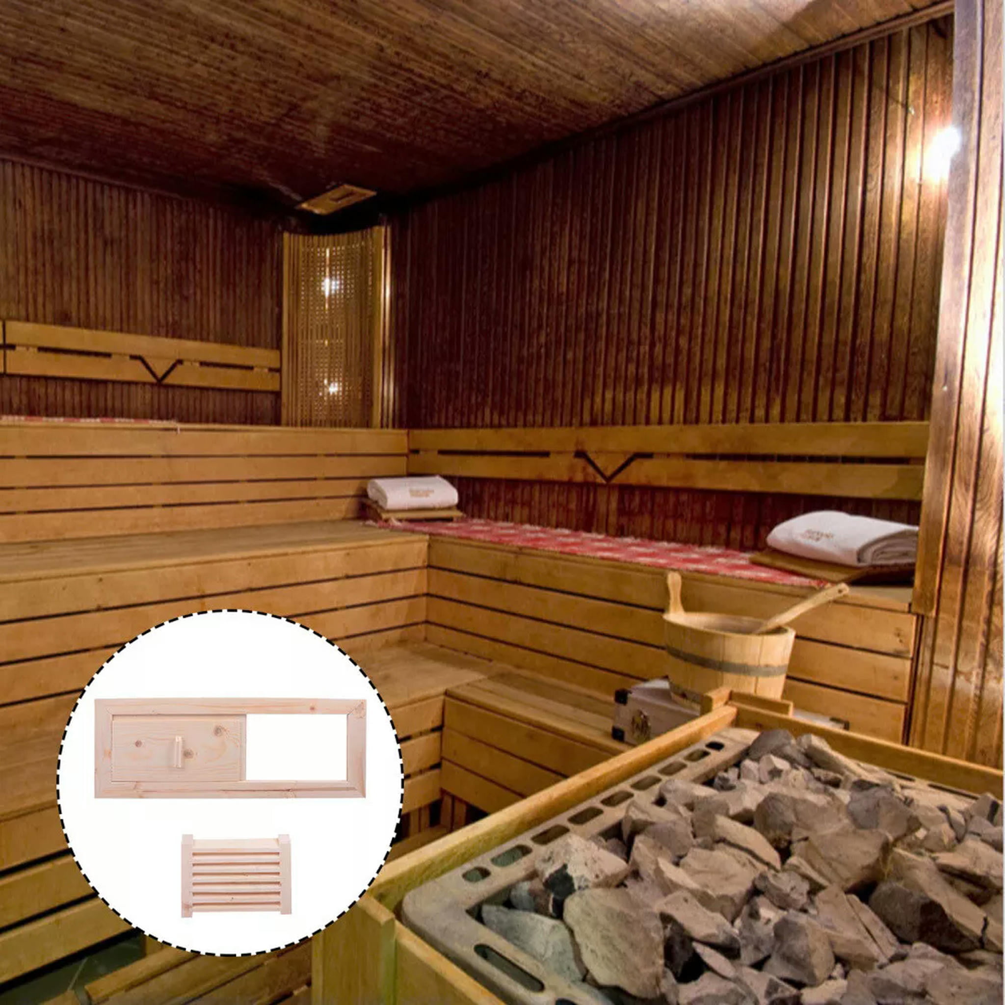 TUMALL Sauna Vent Cedar Air Wind Swimming Pool Steam Room Accessories ...
