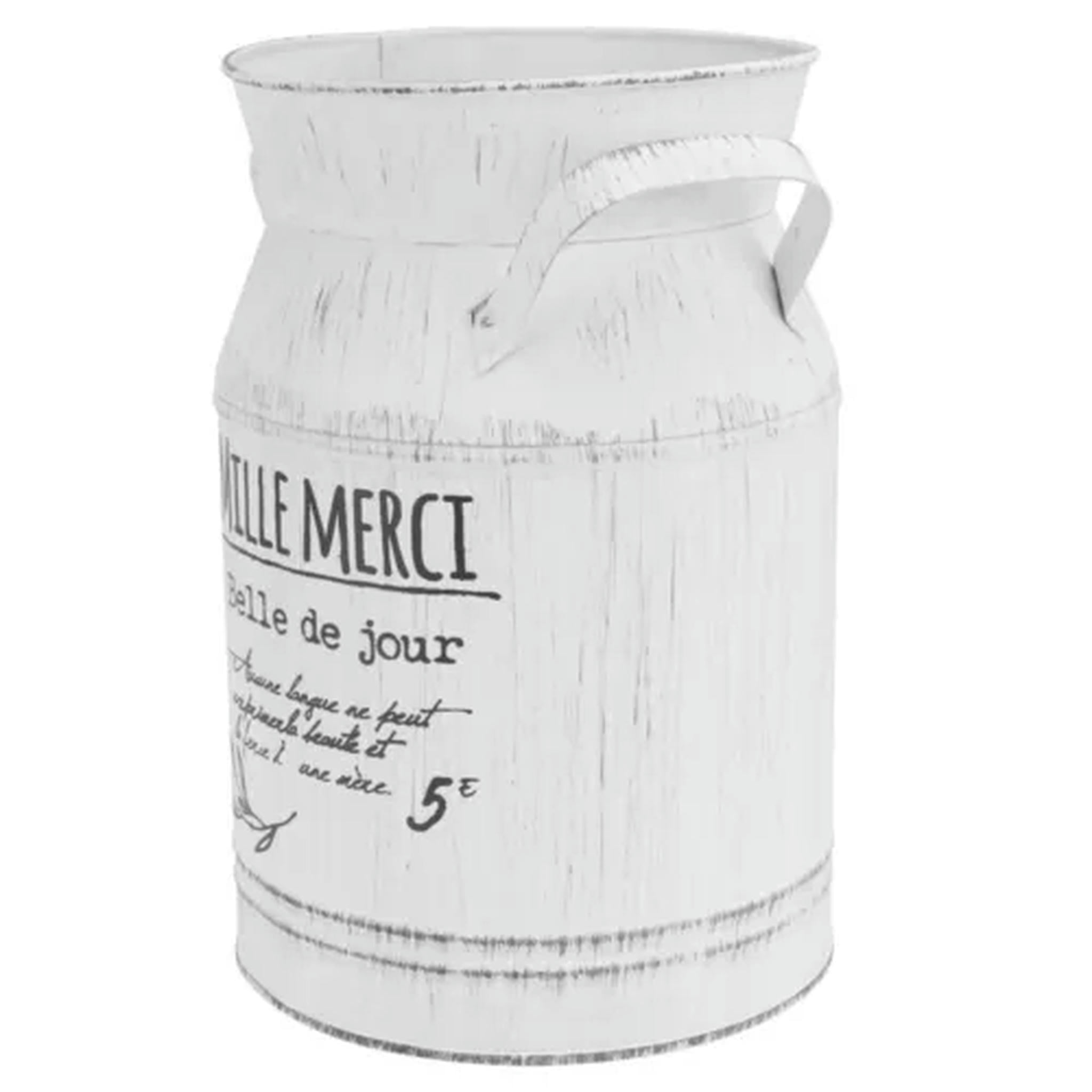 TUMALL french flower bucket Flower Pitcher Vase Vintage Farmhouse metal ...