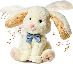 TUMAMA Bunny Stuffed Animal - Musical Stuffed Animal with Moving Ears ...