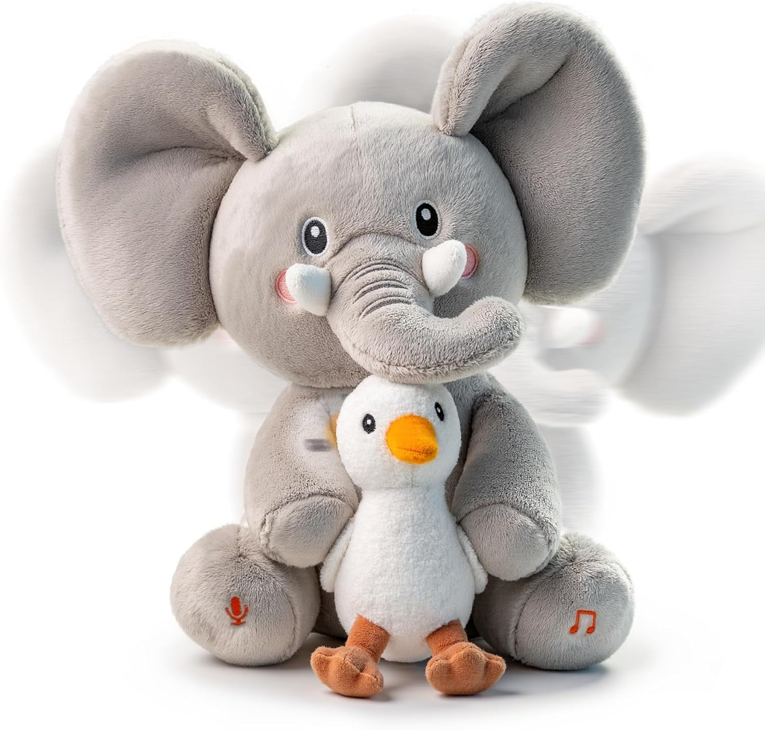 TUMAMA Elephant Stuffed Animal Toys, Interactive Singing Talking Plush ...