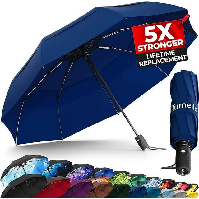 TUMELLA Strongest Windproof Travel Umbrella (Compact, Superior ...